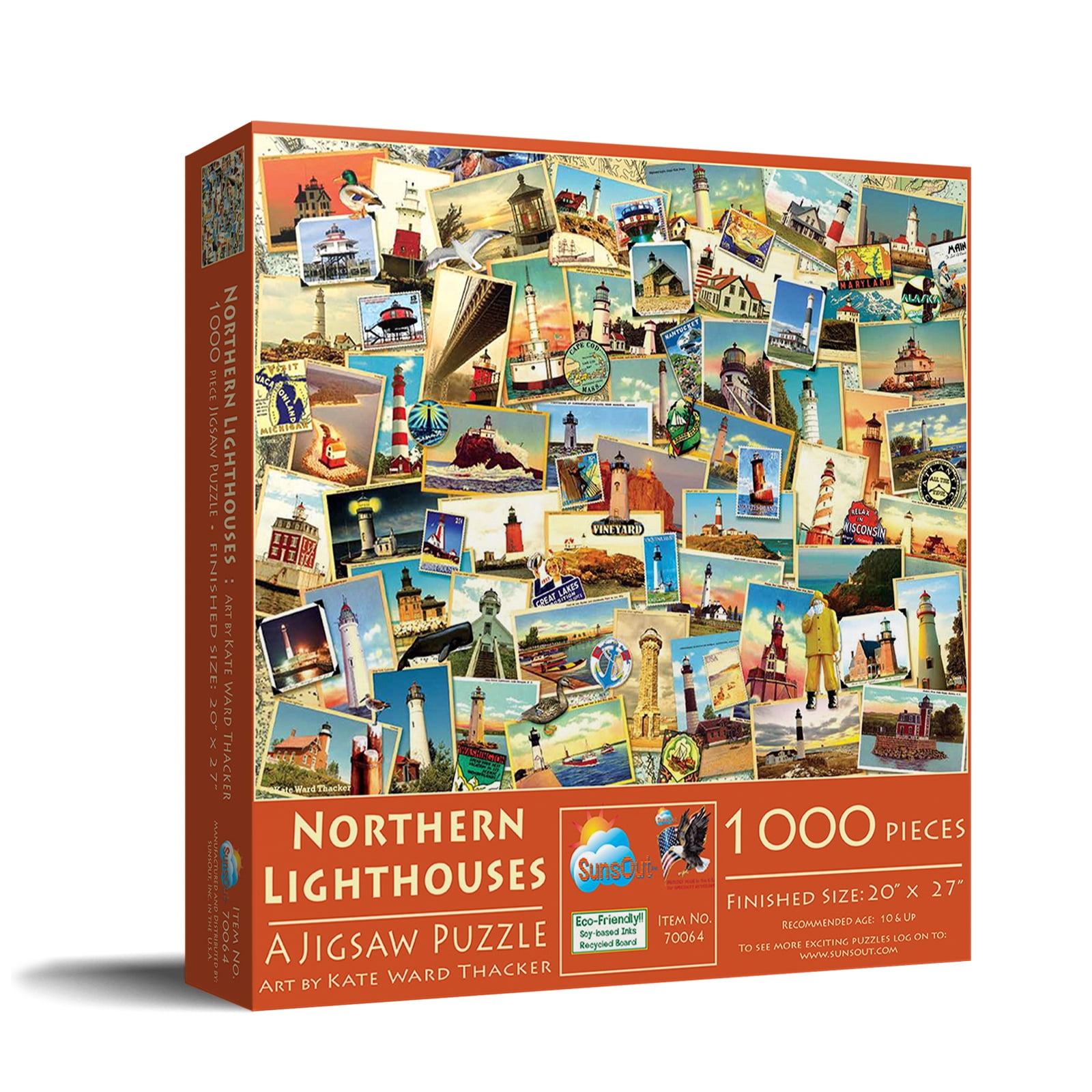 SUNSOUT INC - Northern Lighthouses - 1000 pc Jigsaw Puzzle by Artist ...
