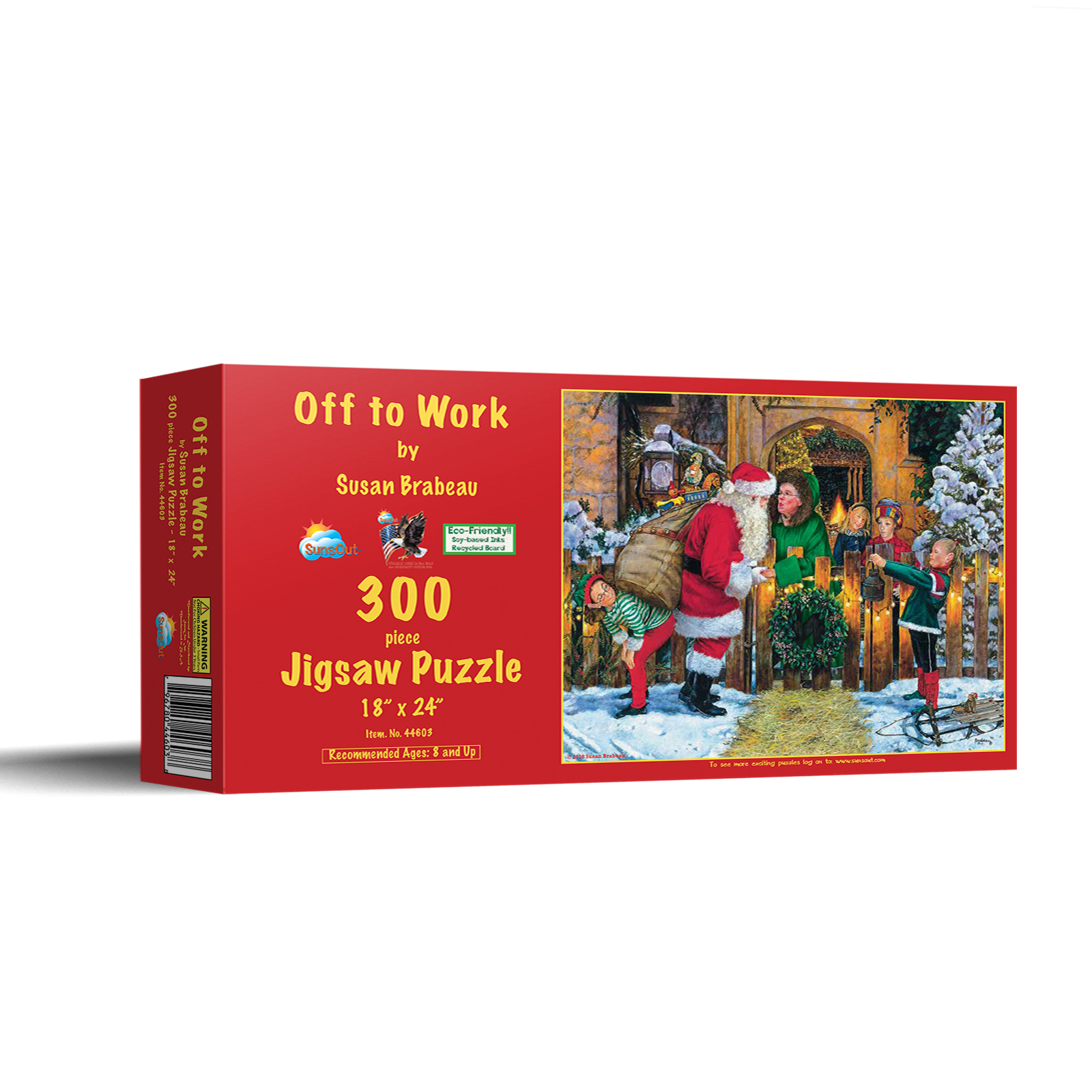 SUNSOUT INC - Off to Work - 300 pc Jigsaw Puzzle by Artist: Susan Brabeau - Finished Size 18" x ...