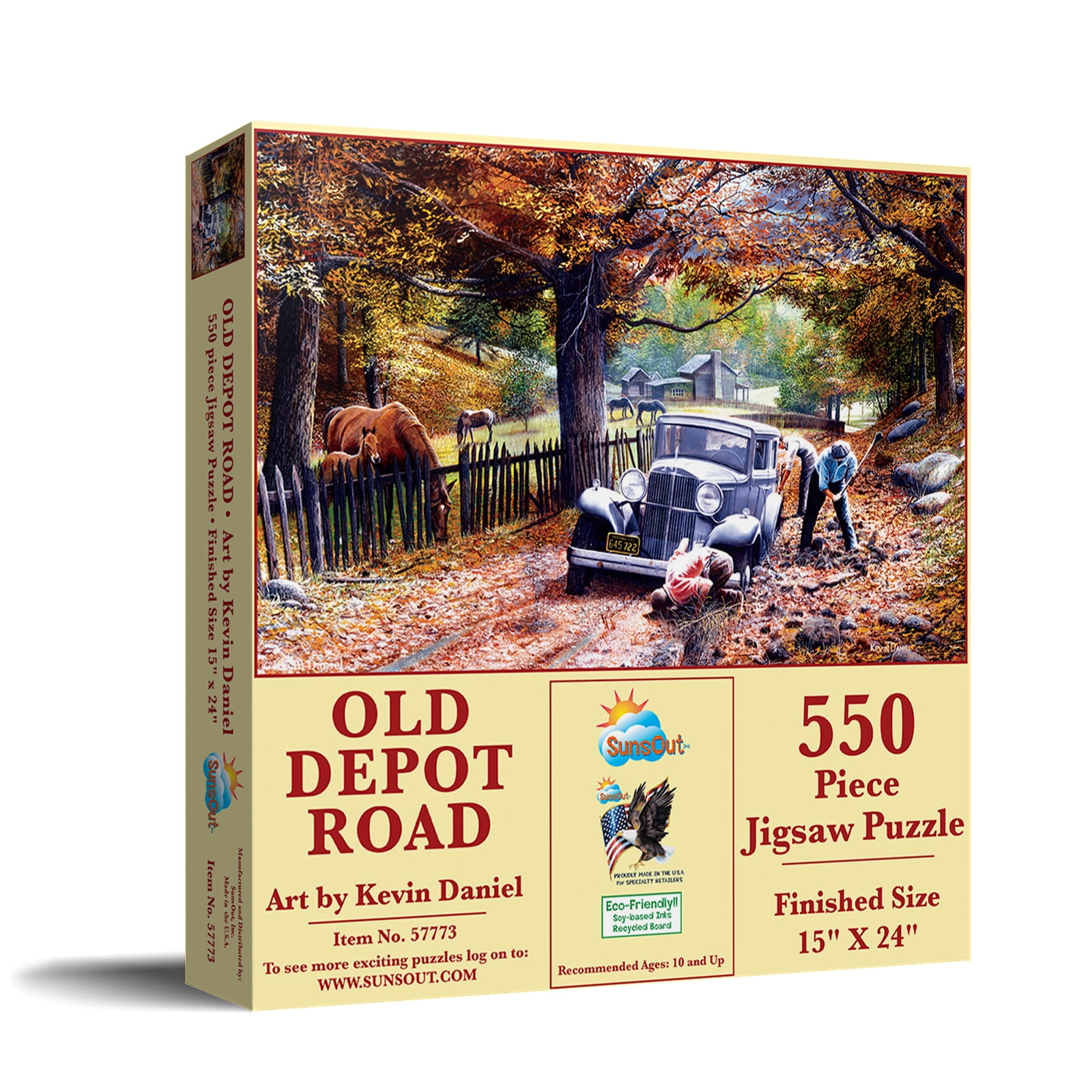 SUNSOUT INC - Old Depot Road - 550 pc Jigsaw Puzzle by Artist: Kevin ...