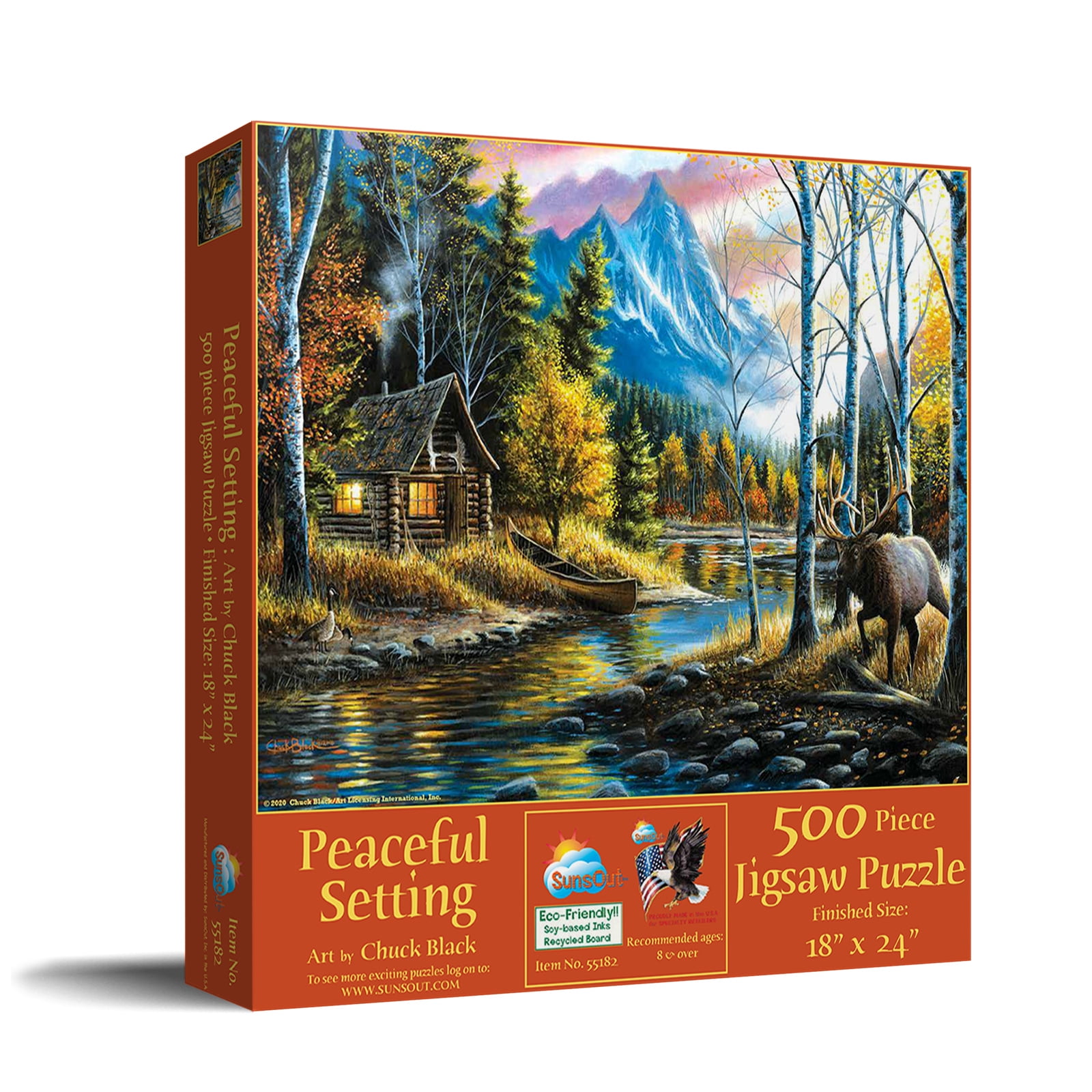 SUNSOUT INC - Peaceful Setting - 500 pc Jigsaw Puzzle by Artist: Chuck ...