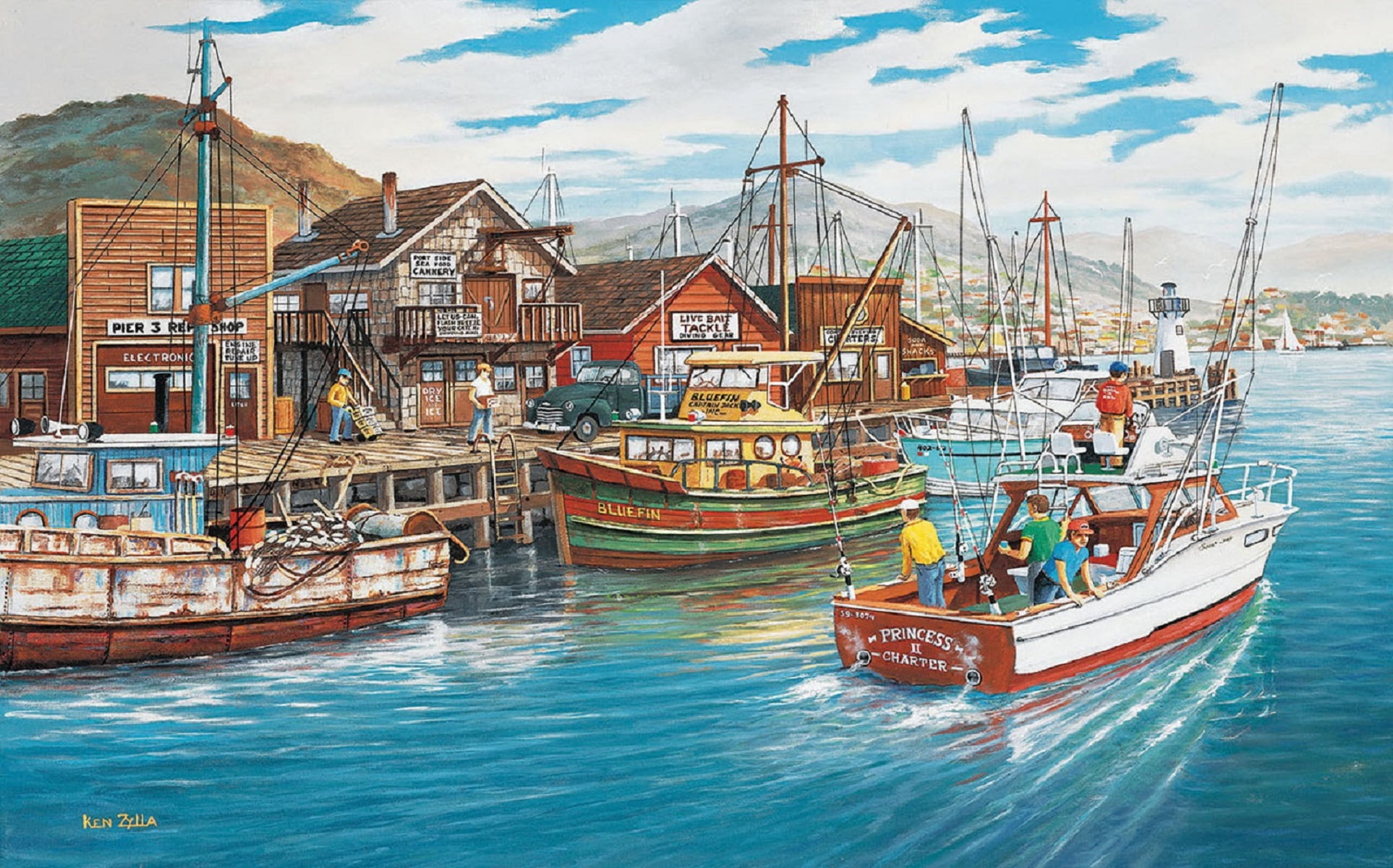 SUNSOUT INC - Pier 3 - 1000 pc Jigsaw Puzzle by Artist: Ken Zylla ...