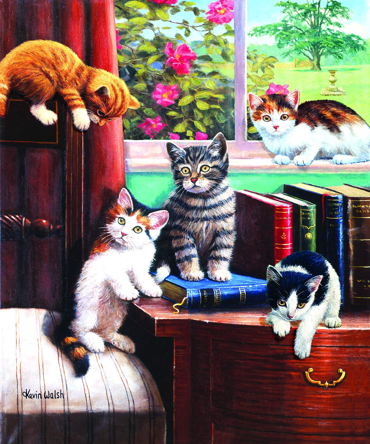 SUNSOUT INC - Playtime in the Study - 1000 pc Jigsaw Puzzle by Artist ...