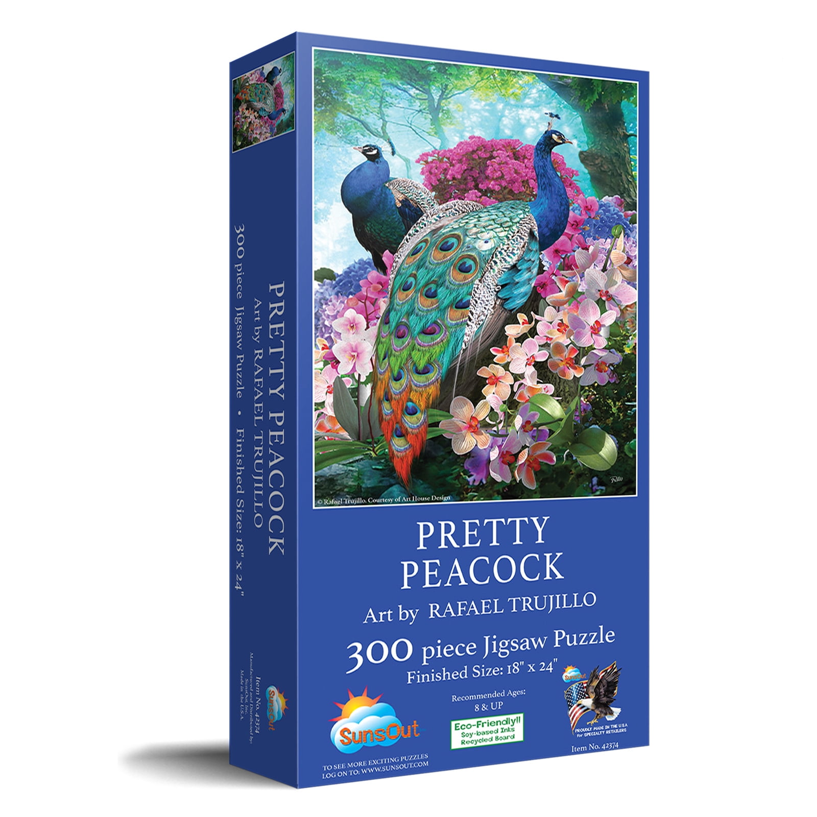 SUNSOUT INC - Pretty Peacock - 300 pc Jigsaw Puzzle by Artist: Rafael ...
