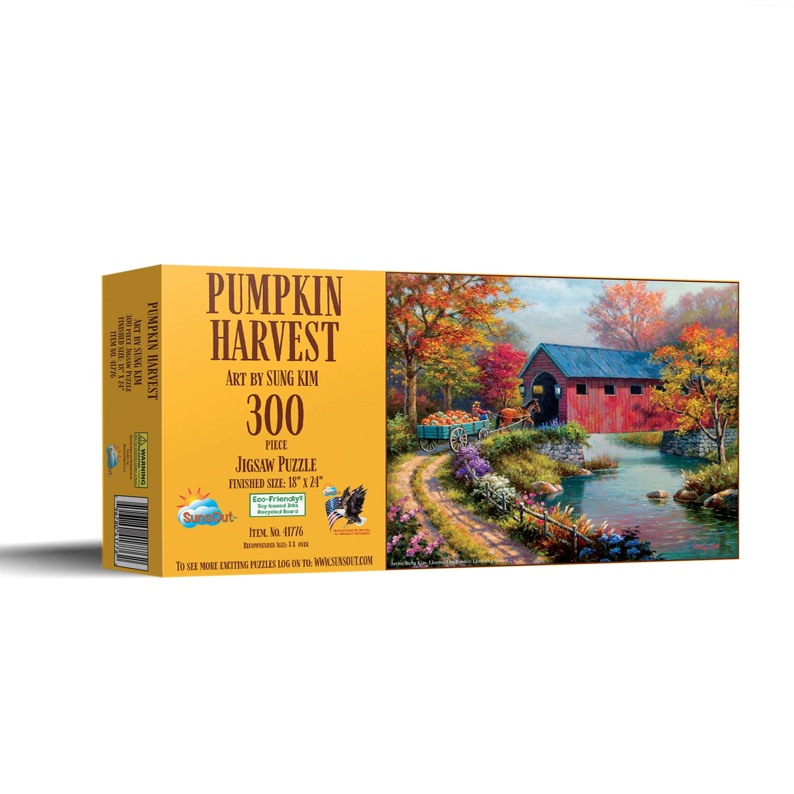 SUNSOUT INC - Pumpkin Harvest - 300 pc Jigsaw Puzzle by Artist: Sung Kim - Finished Size 18" x ...
