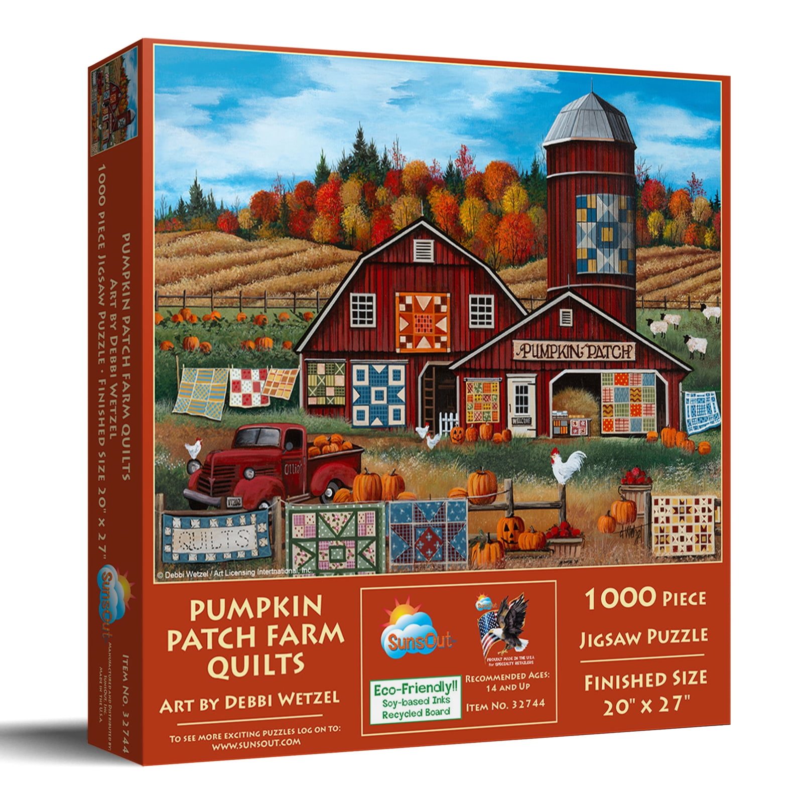 SUNSOUT INC - Pumpkin Patch Farm Quilts - 1000 pc Jigsaw Puzzle by ...