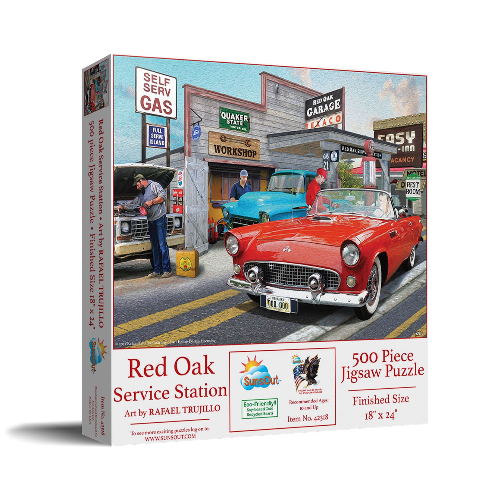 SUNSOUT INC - Red Oak Service Station - 500 pc Jigsaw Puzzle by Artist ...