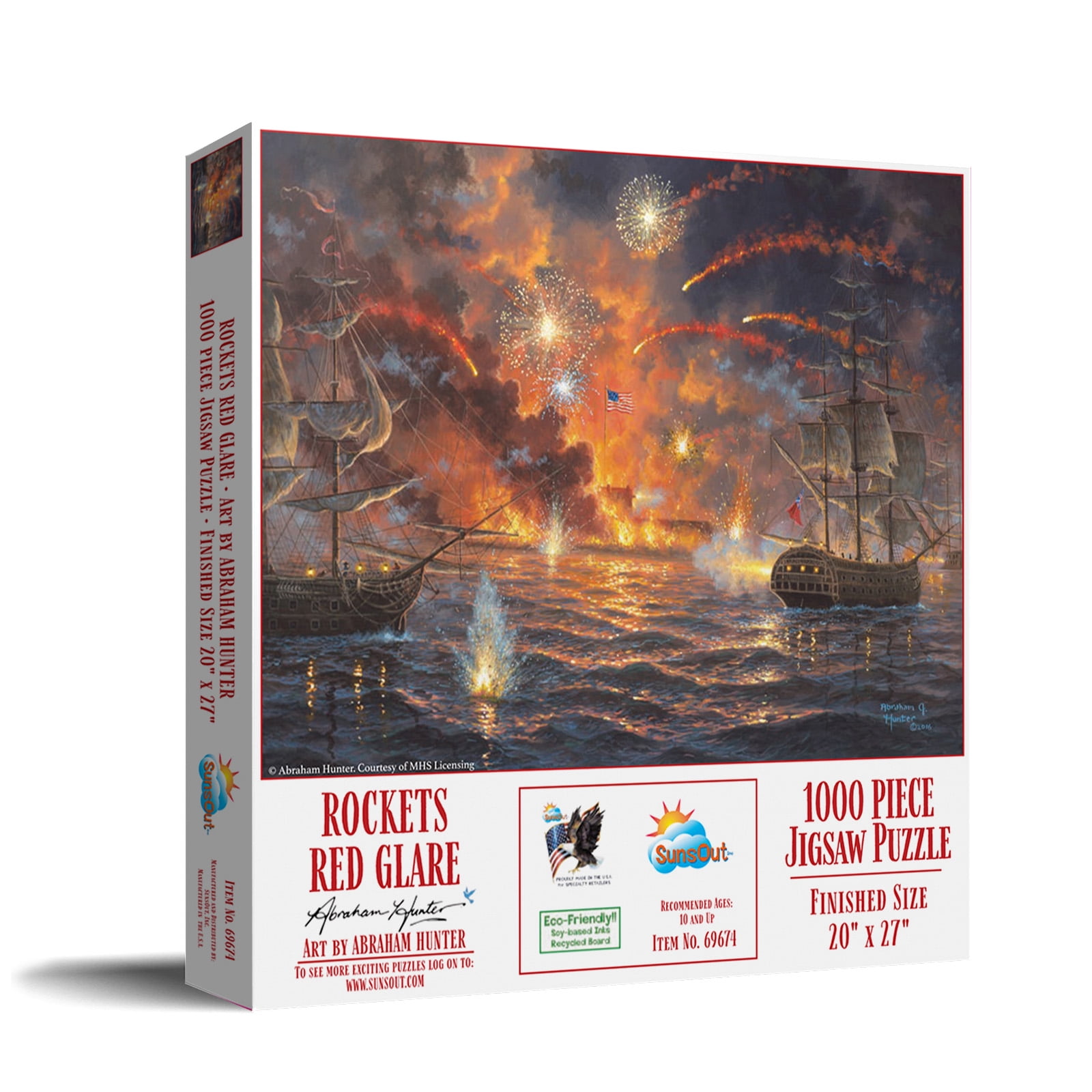 SUNSOUT INC - Rockets Red Glare - 1000 pc Jigsaw Puzzle by Artist: Abraham Hunter - Finished ...