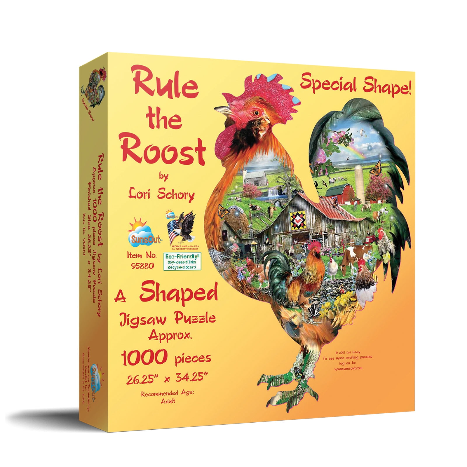 SUNSOUT INC - Rule the Roost - 1000 pc Special Shape Jigsaw Puzzle by ...