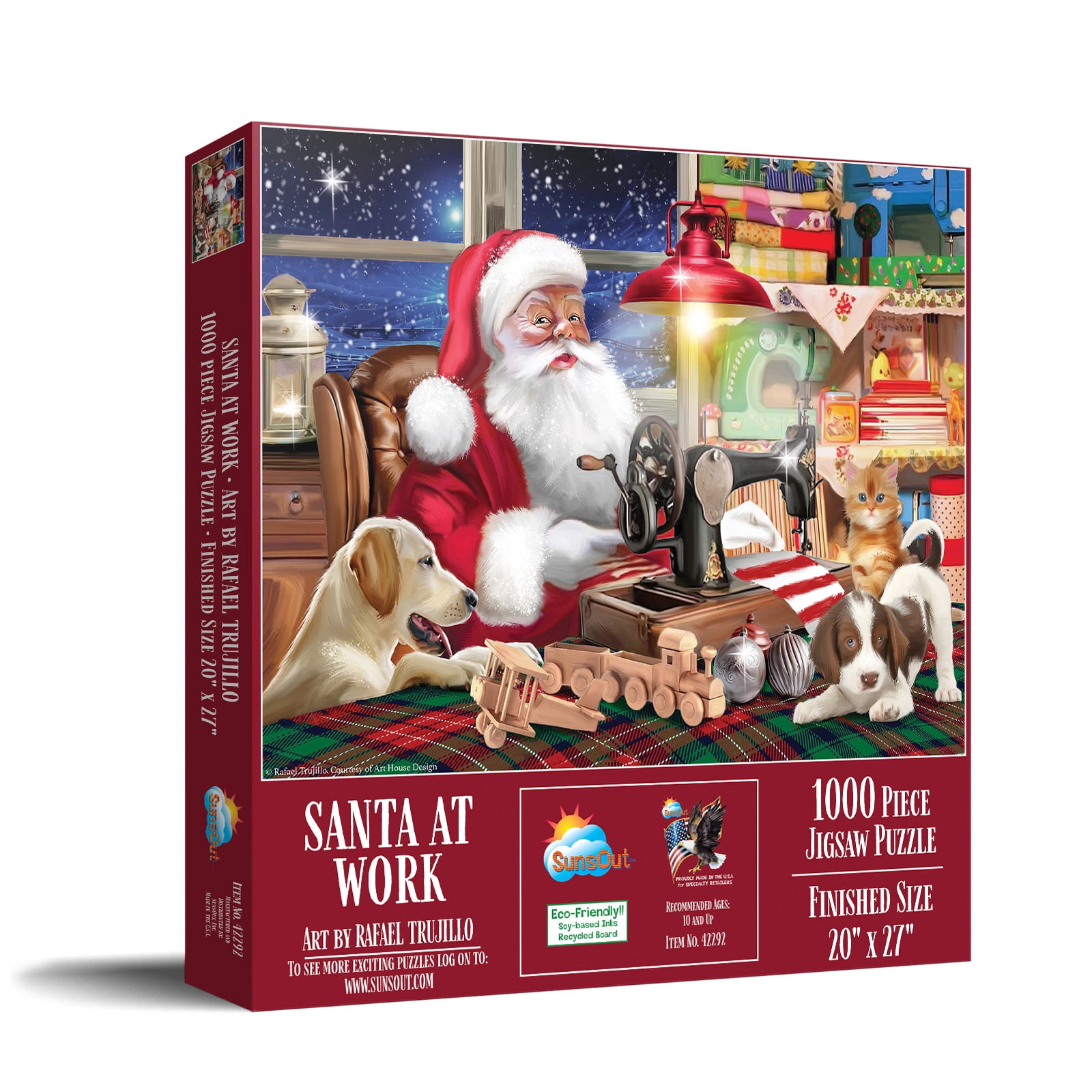 SUNSOUT INC - Santa at Work - 1000 pc Jigsaw Puzzle by Artist: Rafael ...