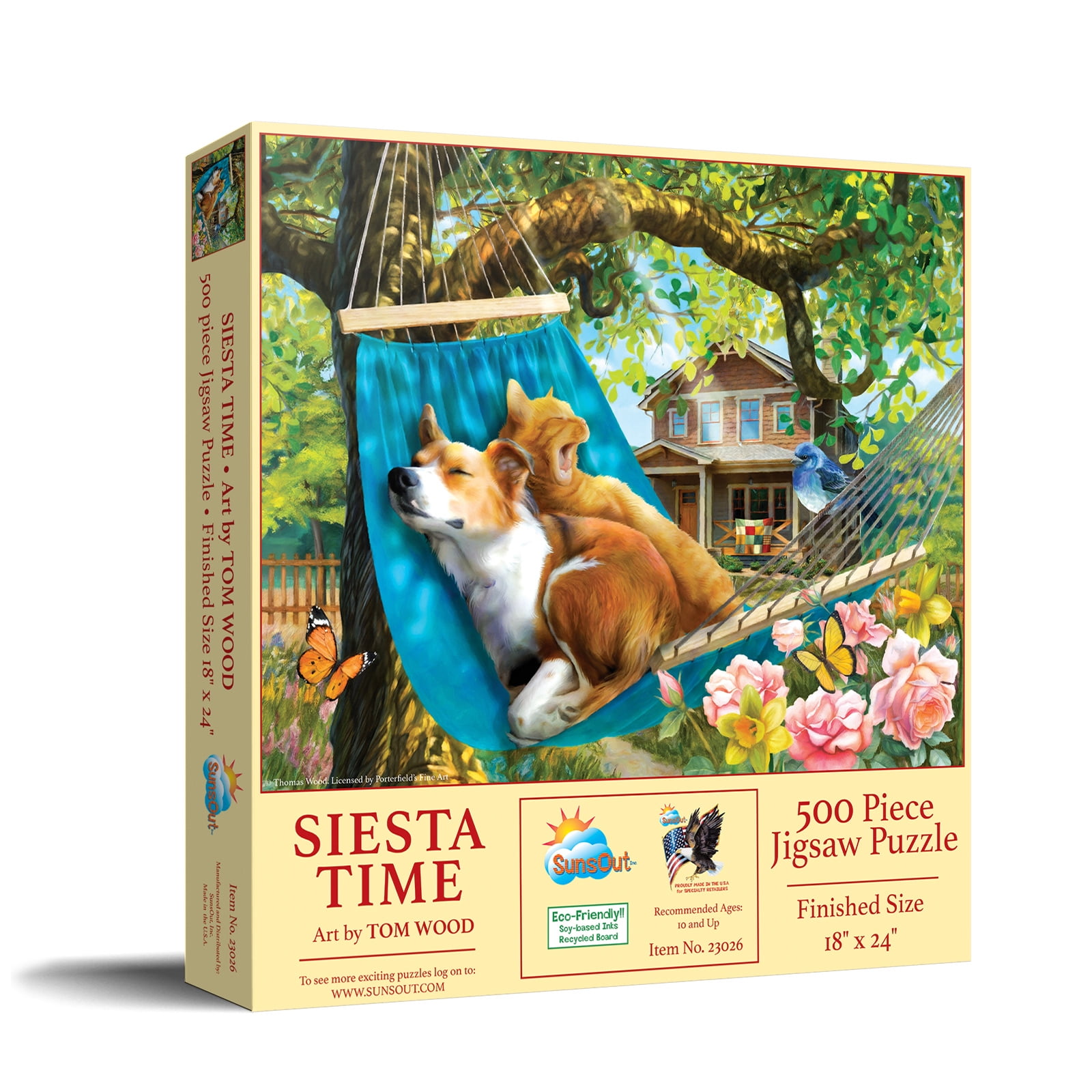 SUNSOUT INC - Siesta Time - 500 pc Jigsaw Puzzle by Artist: Tom Wood ...