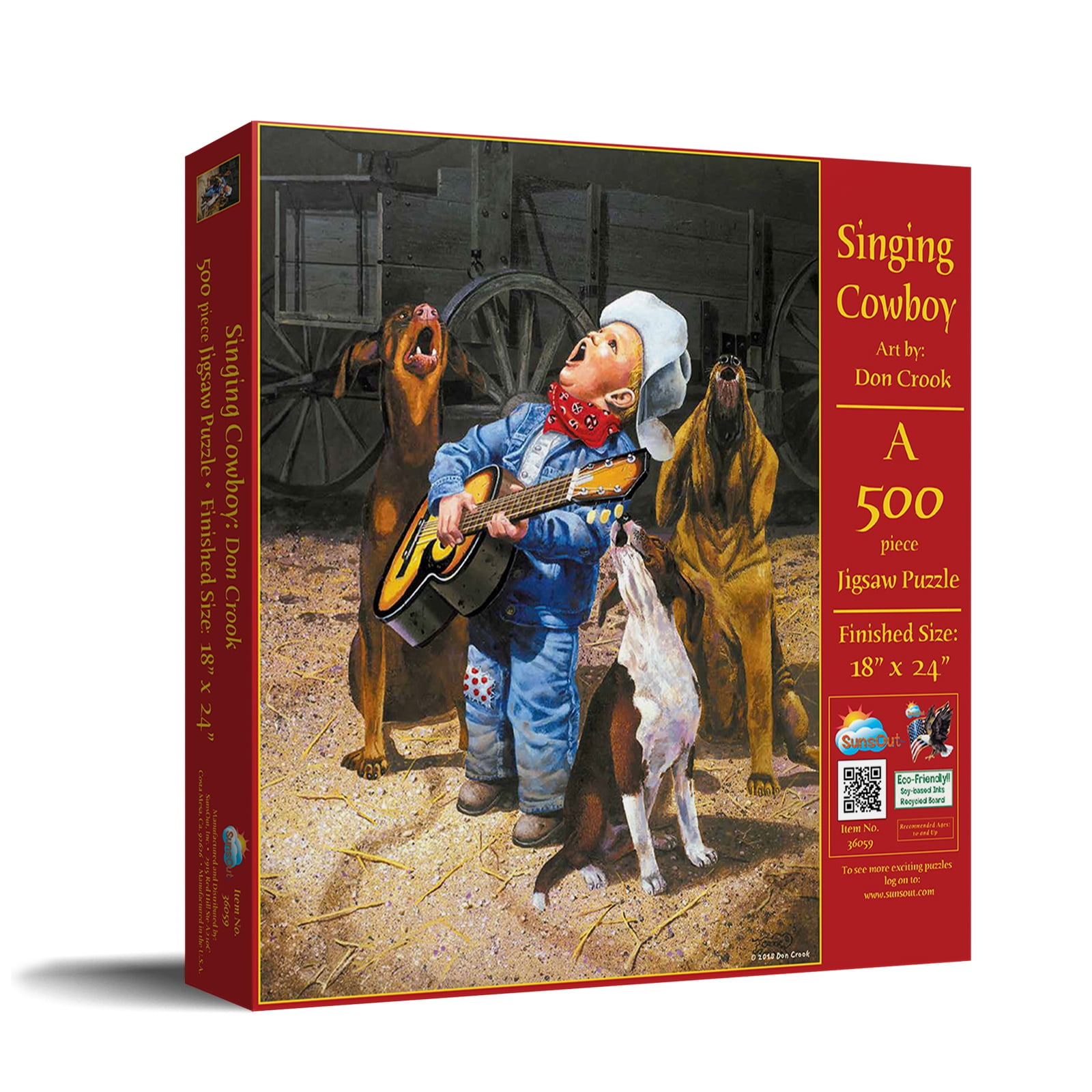 SUNSOUT INC - Singing Cowboy - 500 pc Jigsaw Puzzle by Artist: Don ...