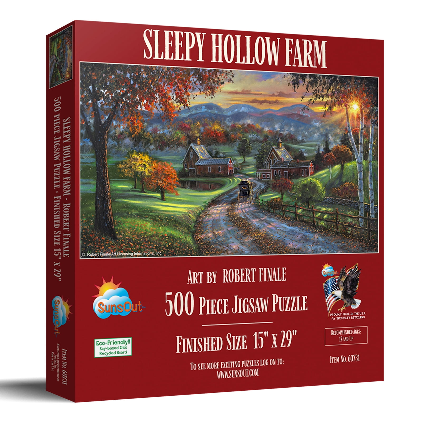 SUNSOUT INC - Sleepy Hollow Farm - 500 pc Jigsaw Puzzle by Artist ...