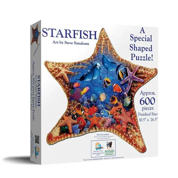 SUNSOUT INC - Starfish - 600 pc Special Shape Jigsaw Puzzle by Artist ...