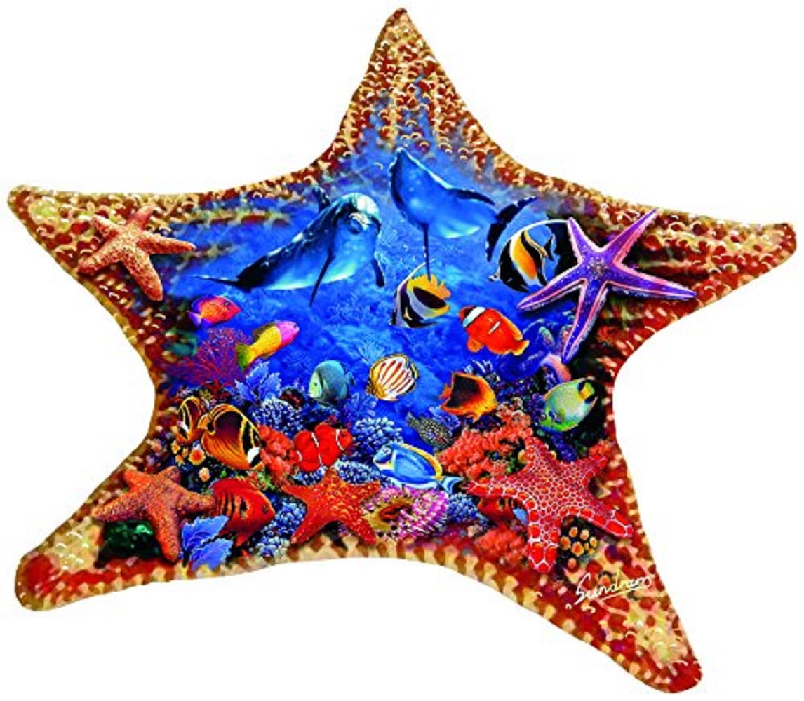 SUNSOUT INC - Starfish - 600 pc Special Shape Jigsaw Puzzle by Artist ...
