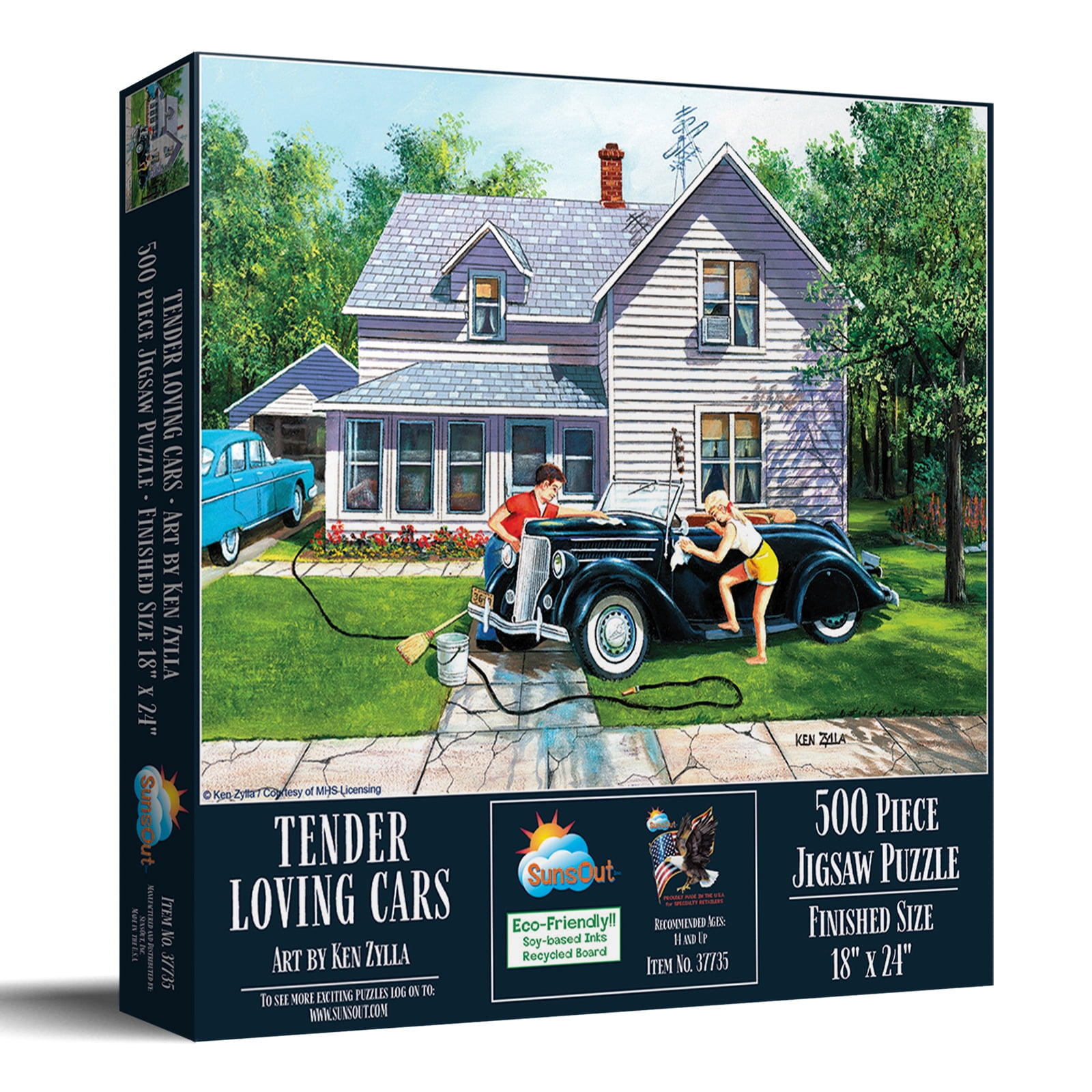 SUNSOUT INC - Tender Loving Cars - 500 pc Jigsaw Puzzle by Artist: Ken ...