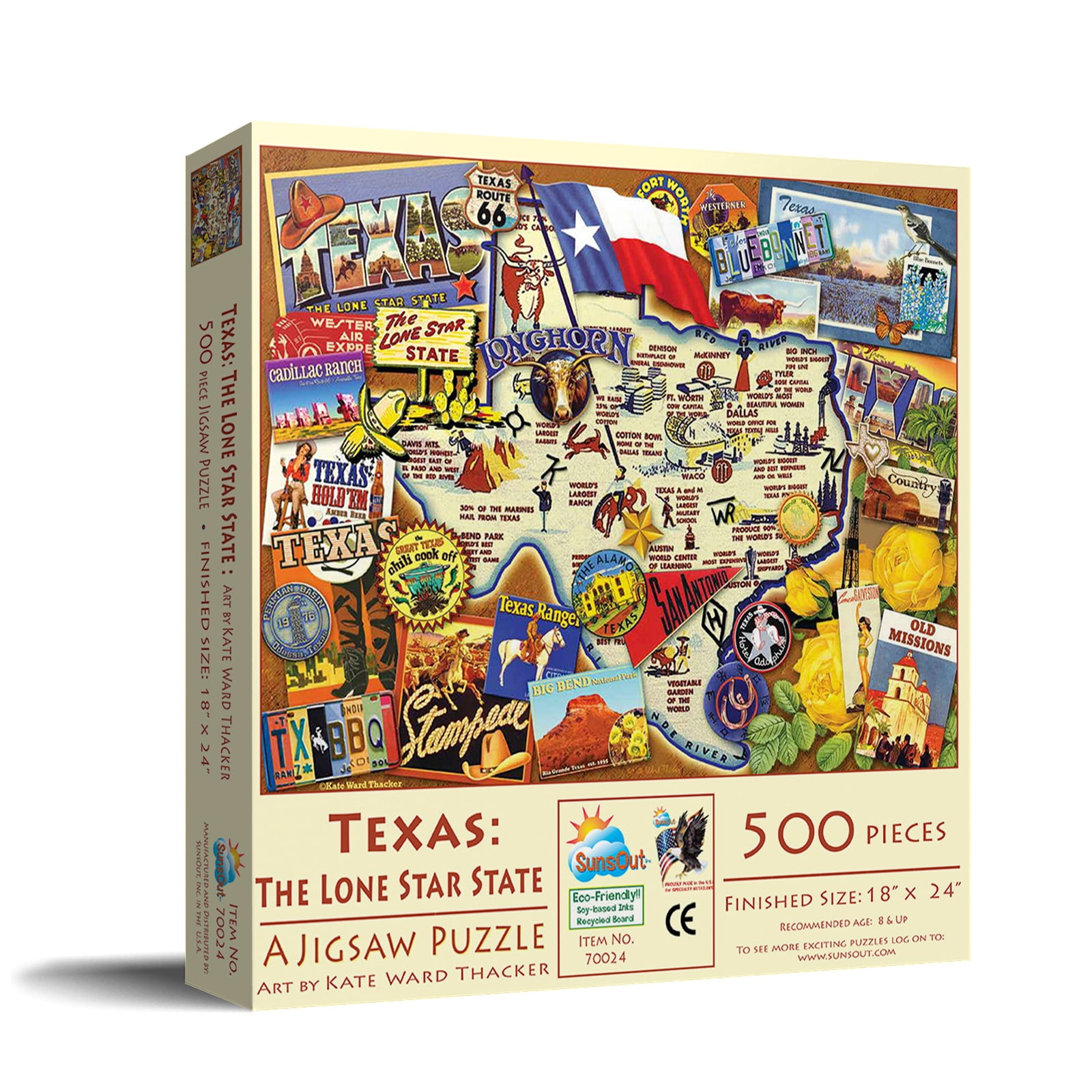 SUNSOUT INC - Texas: The Lone Star State - 500 pc Jigsaw Puzzle by ...