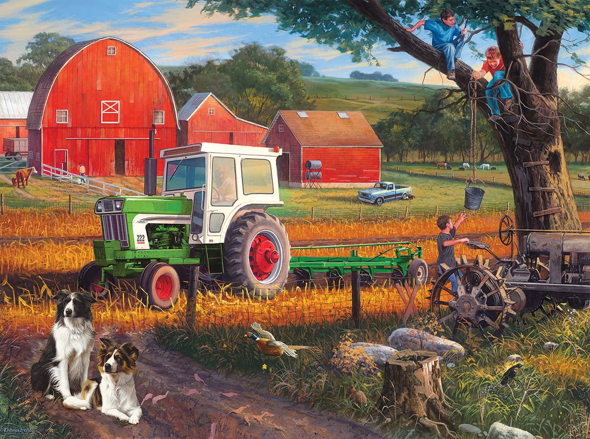SUNSOUT INC - The Farm - 300 pc Jigsaw Puzzle by Artist: Charles Freitag - Finished Size 18" x ...