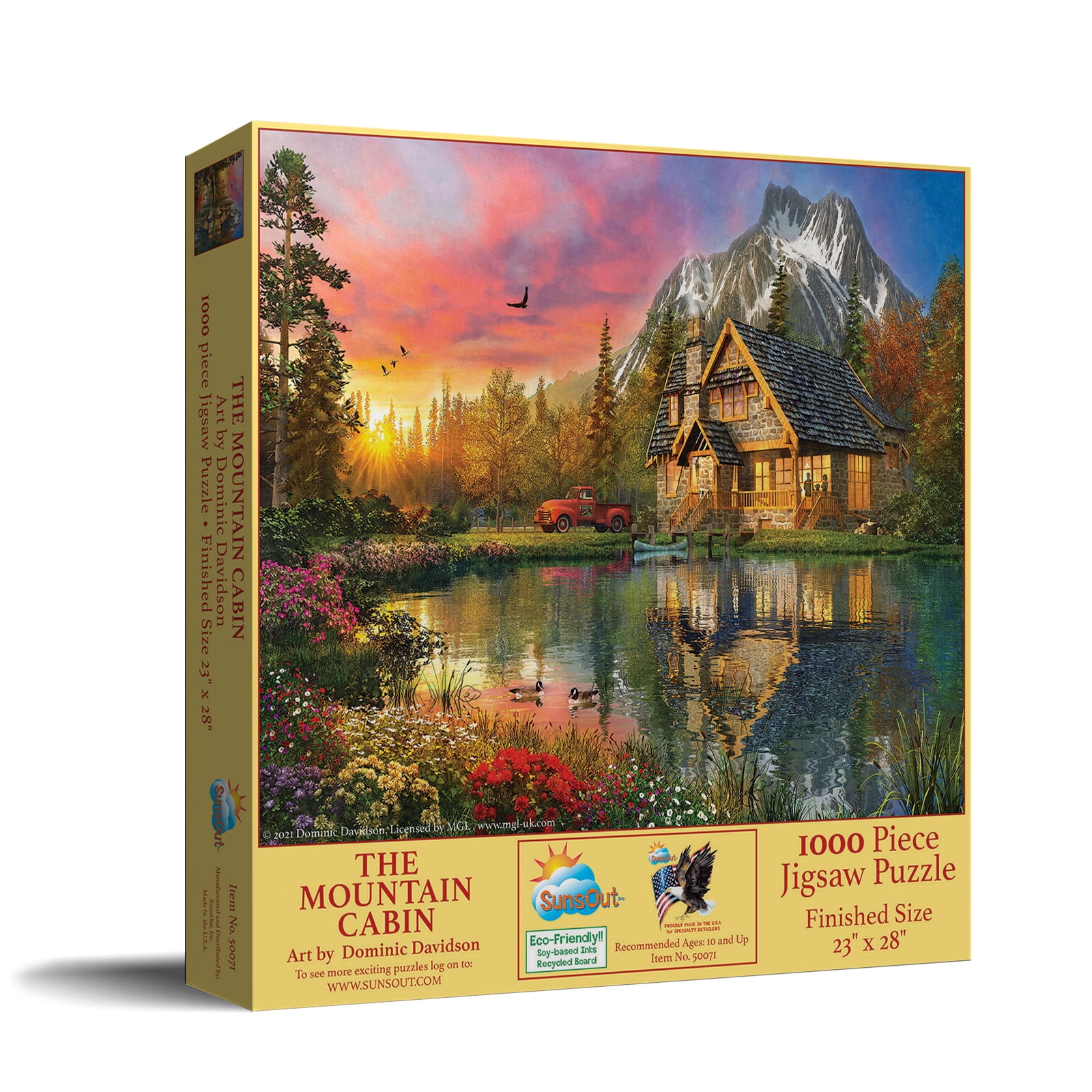 SUNSOUT INC - The Mountain Cabin - 1000 pc Jigsaw Puzzle by Artist ...