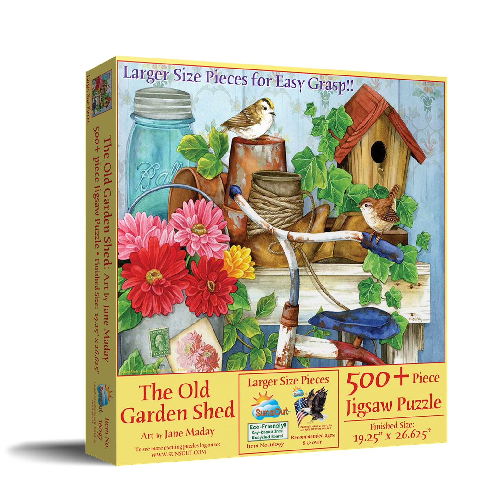 SUNSOUT INC - The Old Garden Shed - 500 pc Large Pieces Jigsaw Puzzle ...