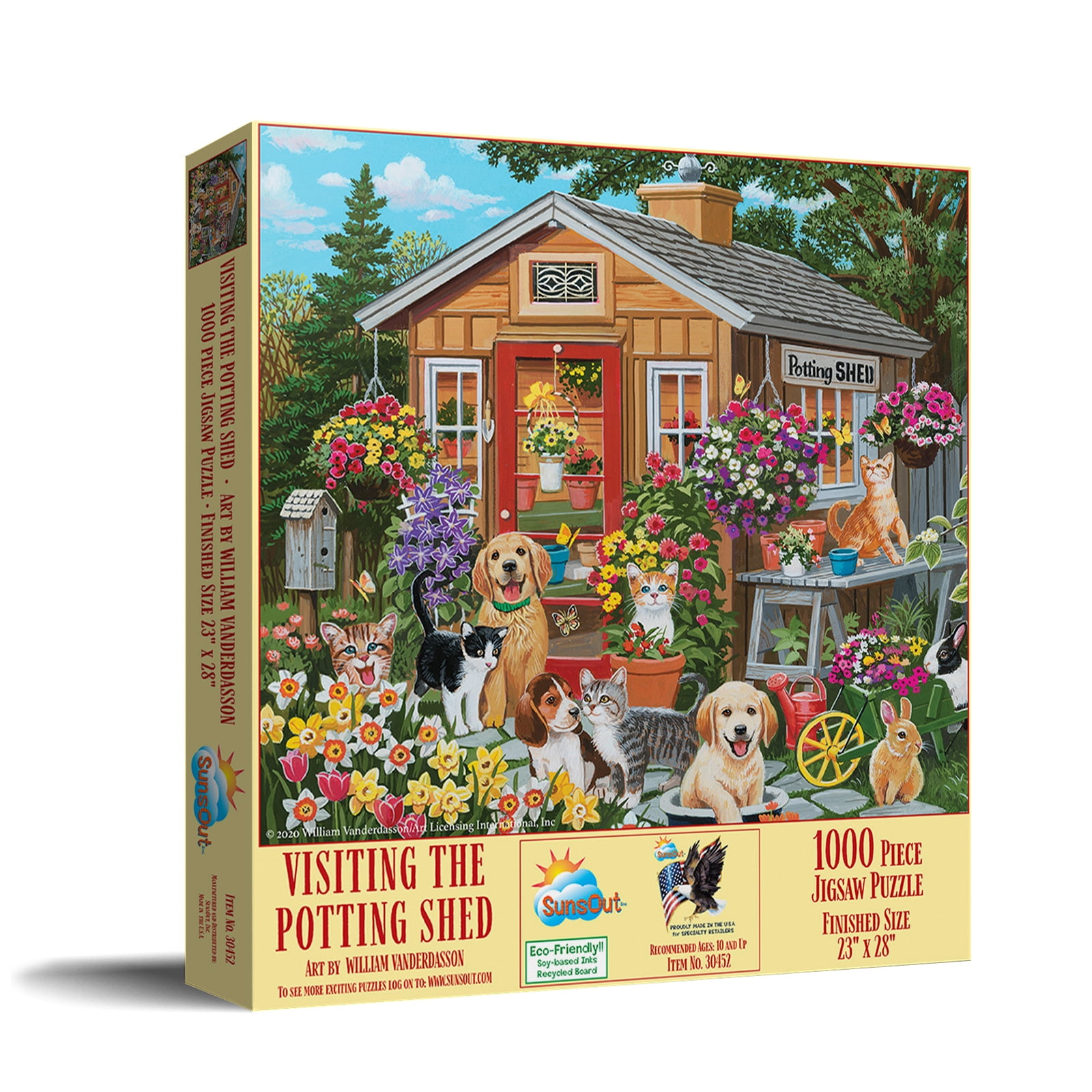 SUNSOUT INC - Visiting the Potting Shed - 1000 pc Jigsaw Puzzle by ...