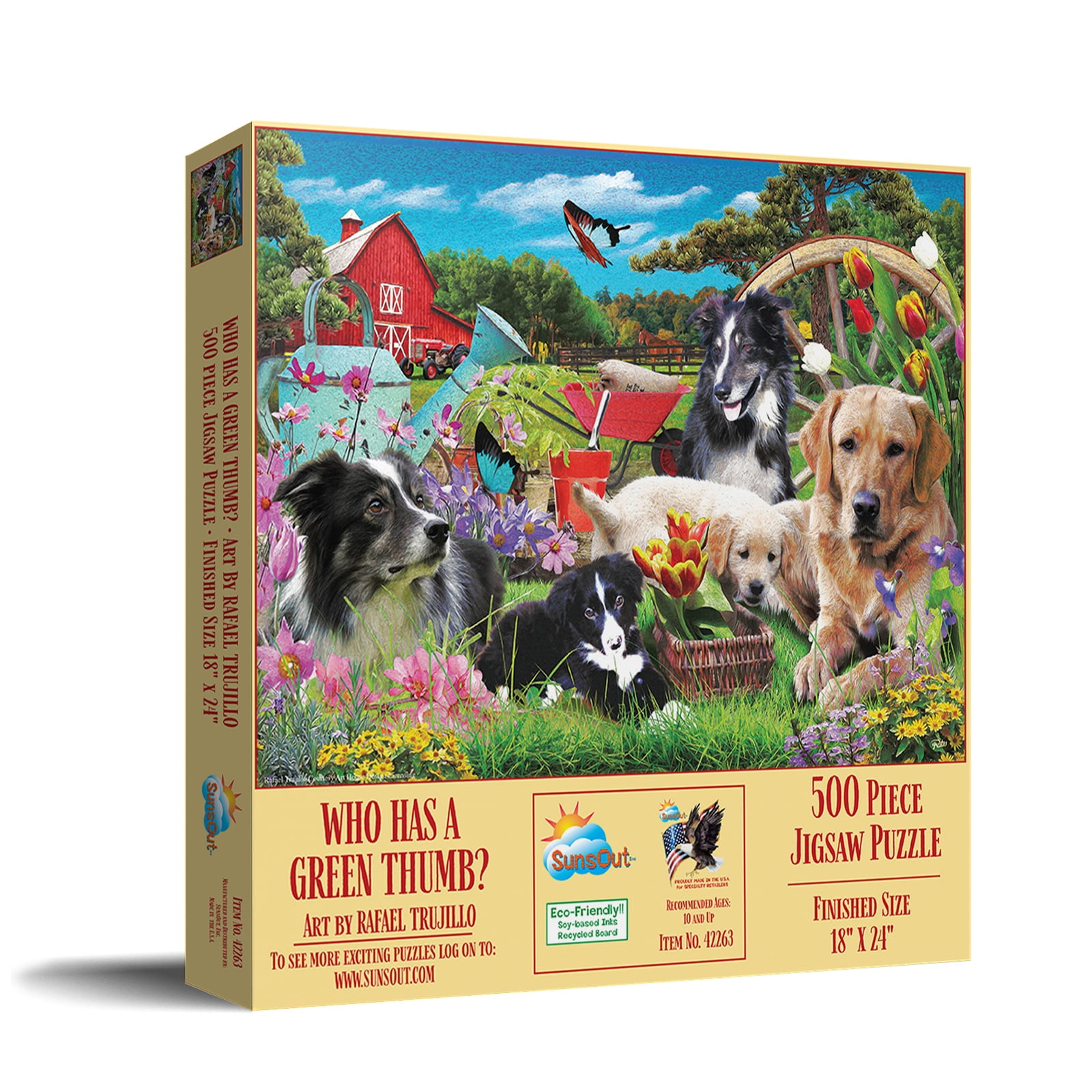 SUNSOUT INC - Who has a green Thumb - 500 pc Jigsaw Puzzle by Artist ...
