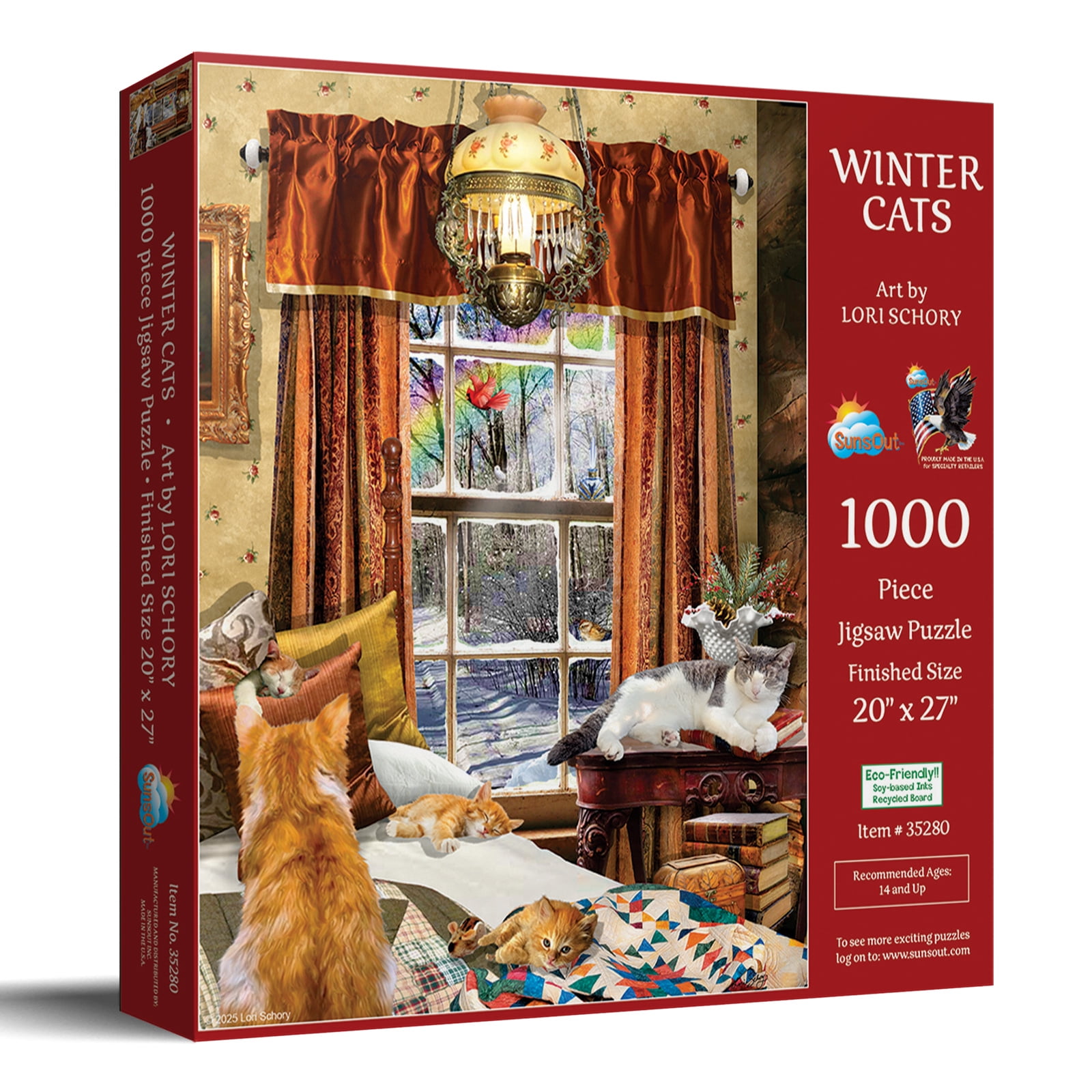 SUNSOUT INC - Winter Cats - 1000 pc Jigsaw Puzzle by Artist: Lori ...