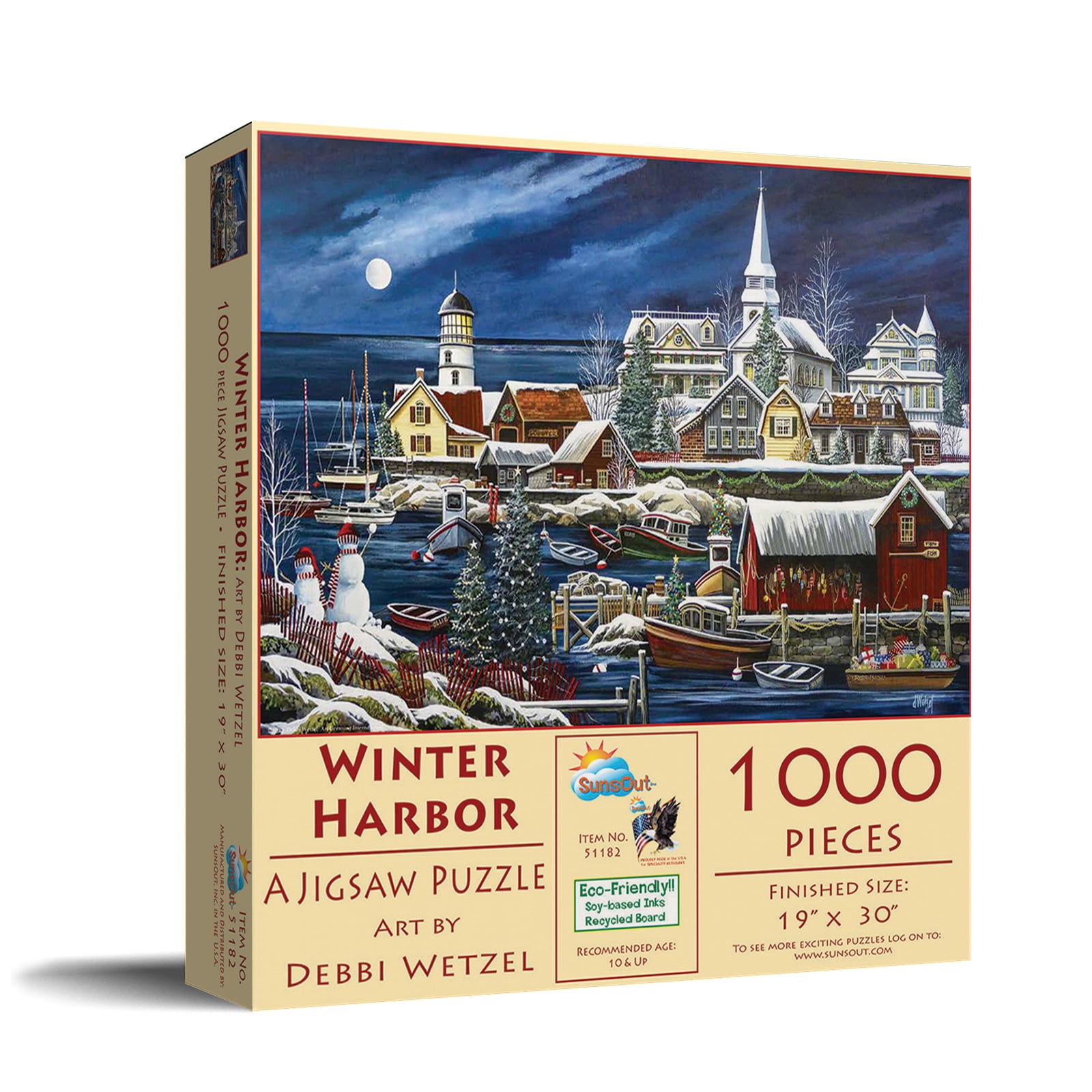 SUNSOUT INC - Winter Harbor - 1000 pc Jigsaw Puzzle by Artist: Debbi ...