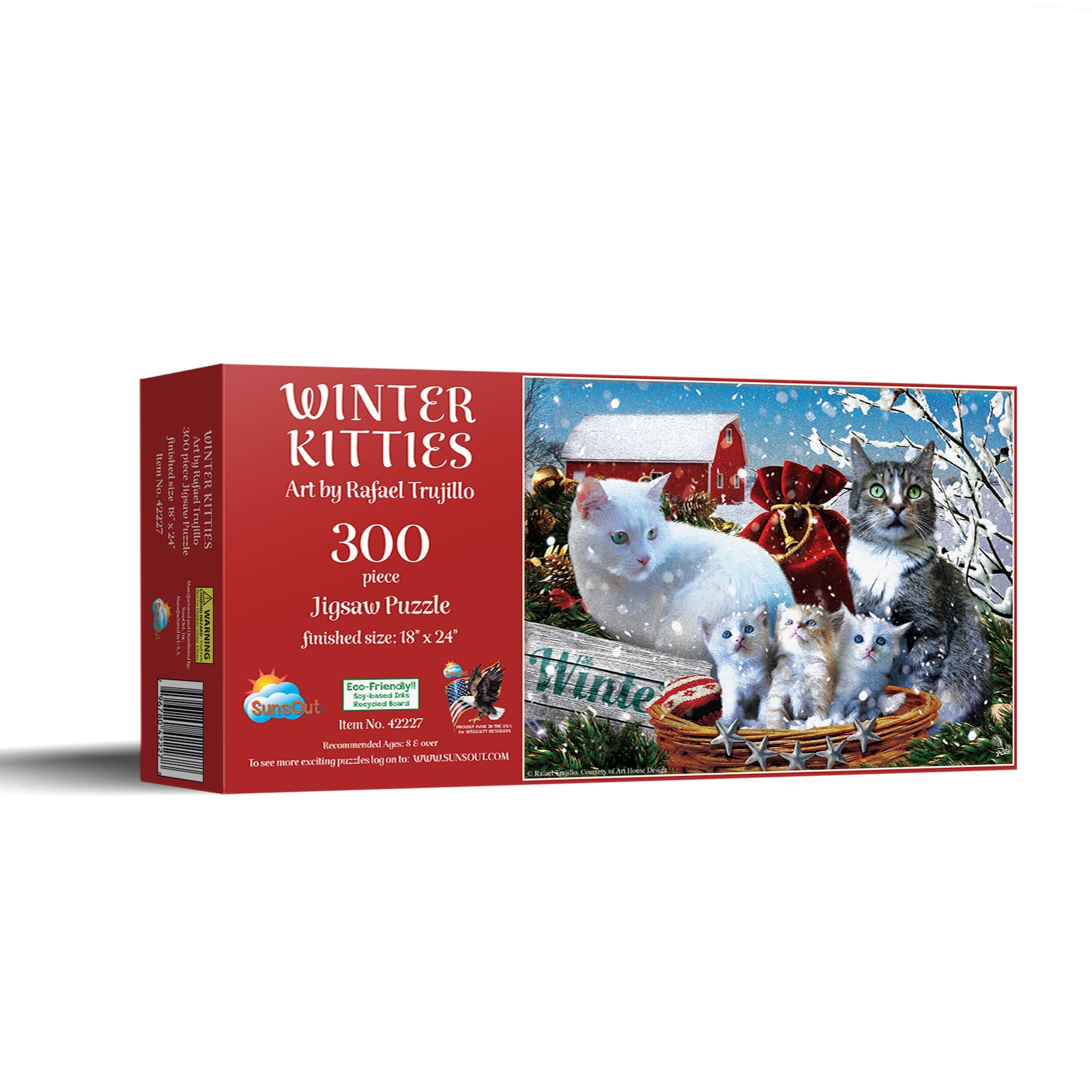 SUNSOUT INC - Winter Kitties - 300 pc Jigsaw Puzzle by Artist: Rafael ...