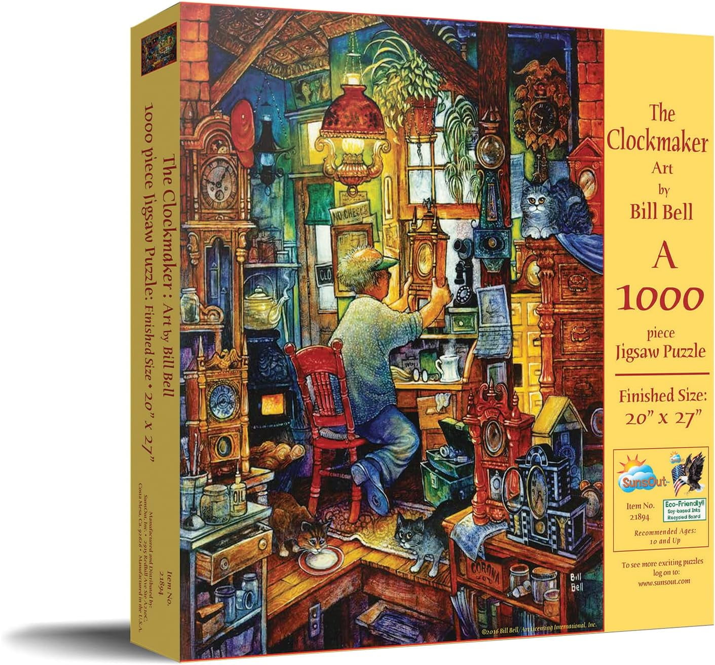 SUNSOUT INC - the Clockmaker - 1000 pc Jigsaw Puzzle by Artist: Bill ...