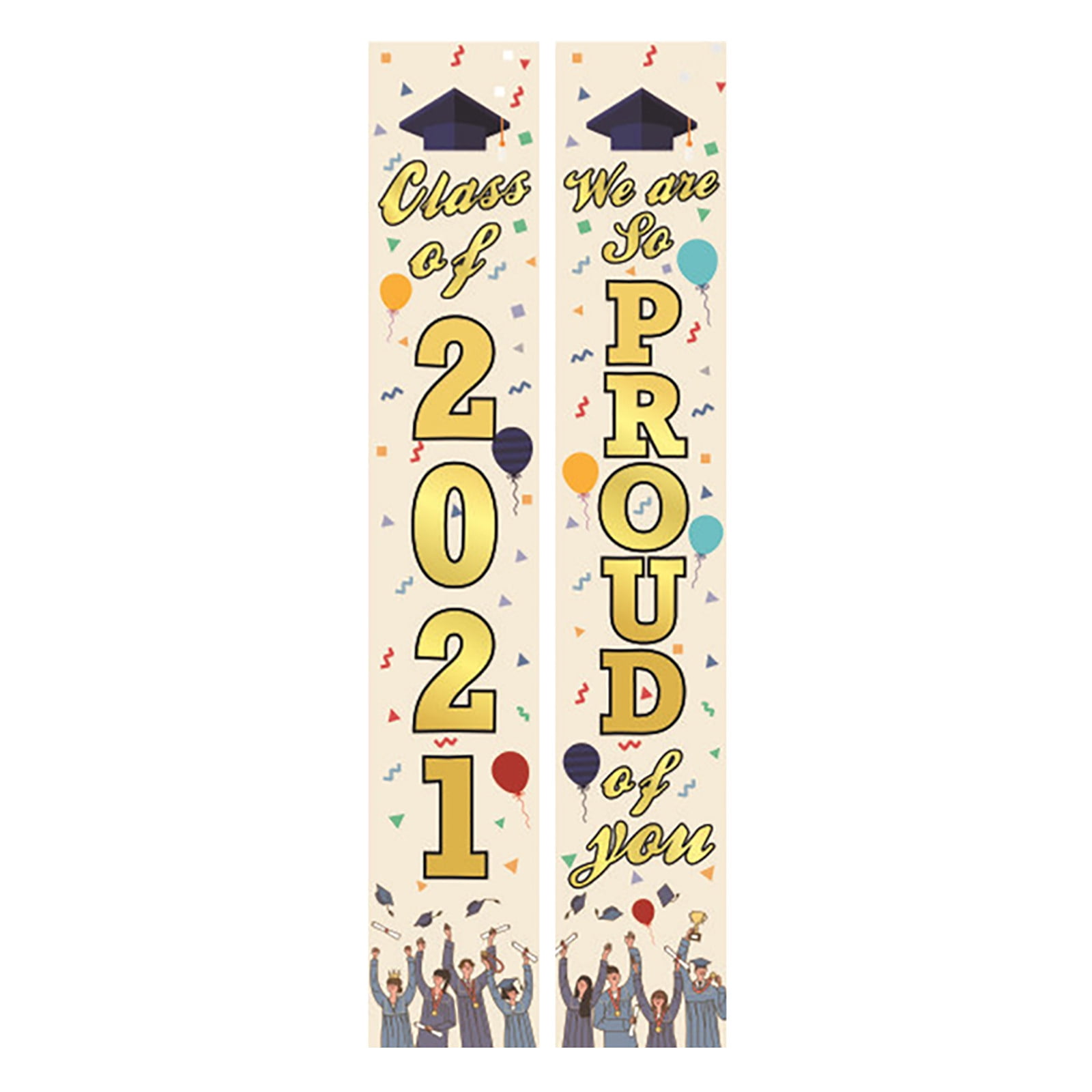 SUNSinYUN Hangs 2021 Graduation Banners Graduation Porch Sign 2021 ...