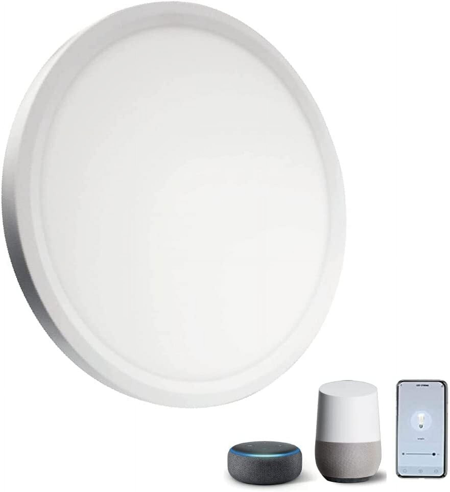 SUNTHIN WiFi Smart Ceiling Lights, 20W Flush Mount Ceiling Lamp ...