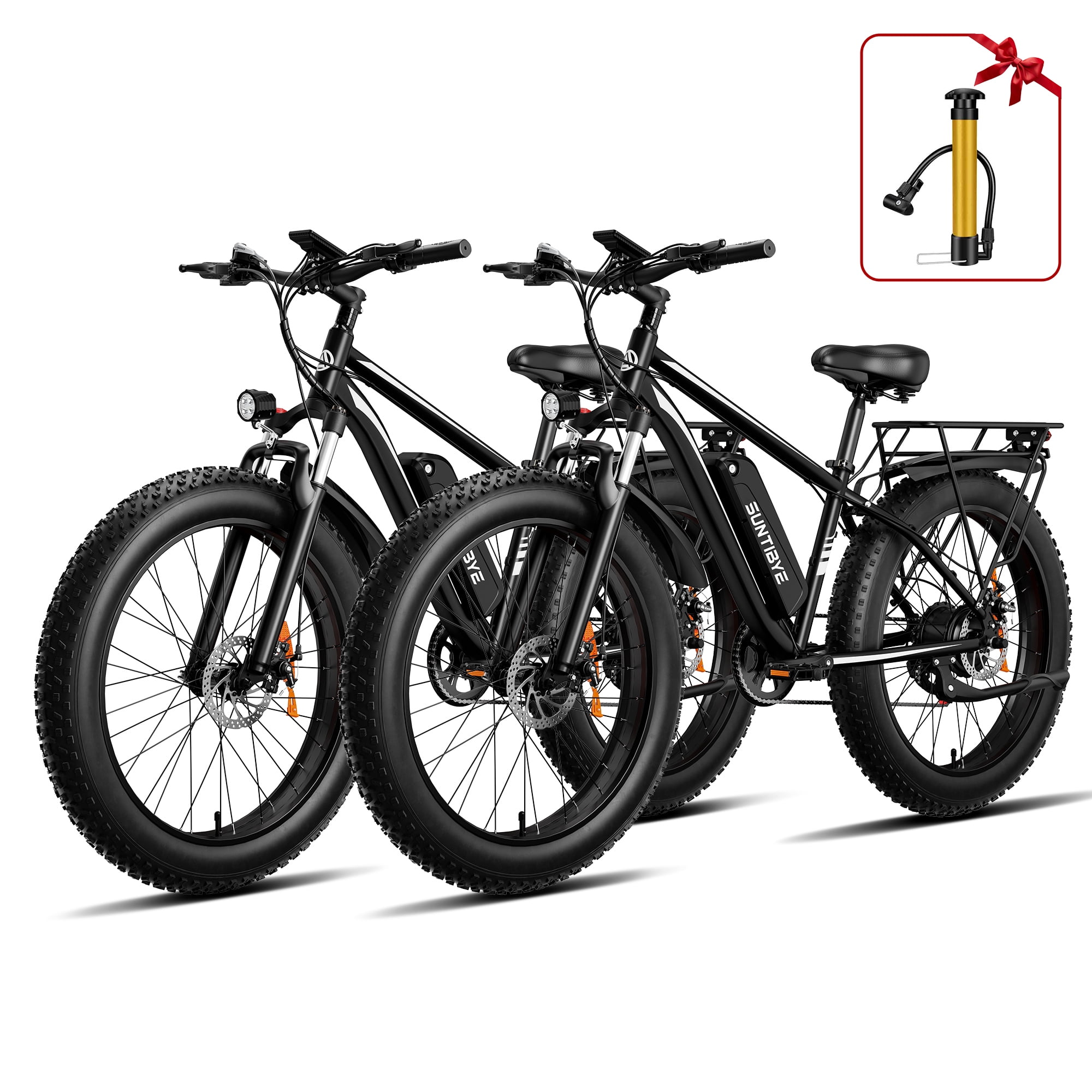 SUNTIBYE 2Pcs EB26 Electric Bike,Fat Tire Ebike for Adults, 1000W Motor ...