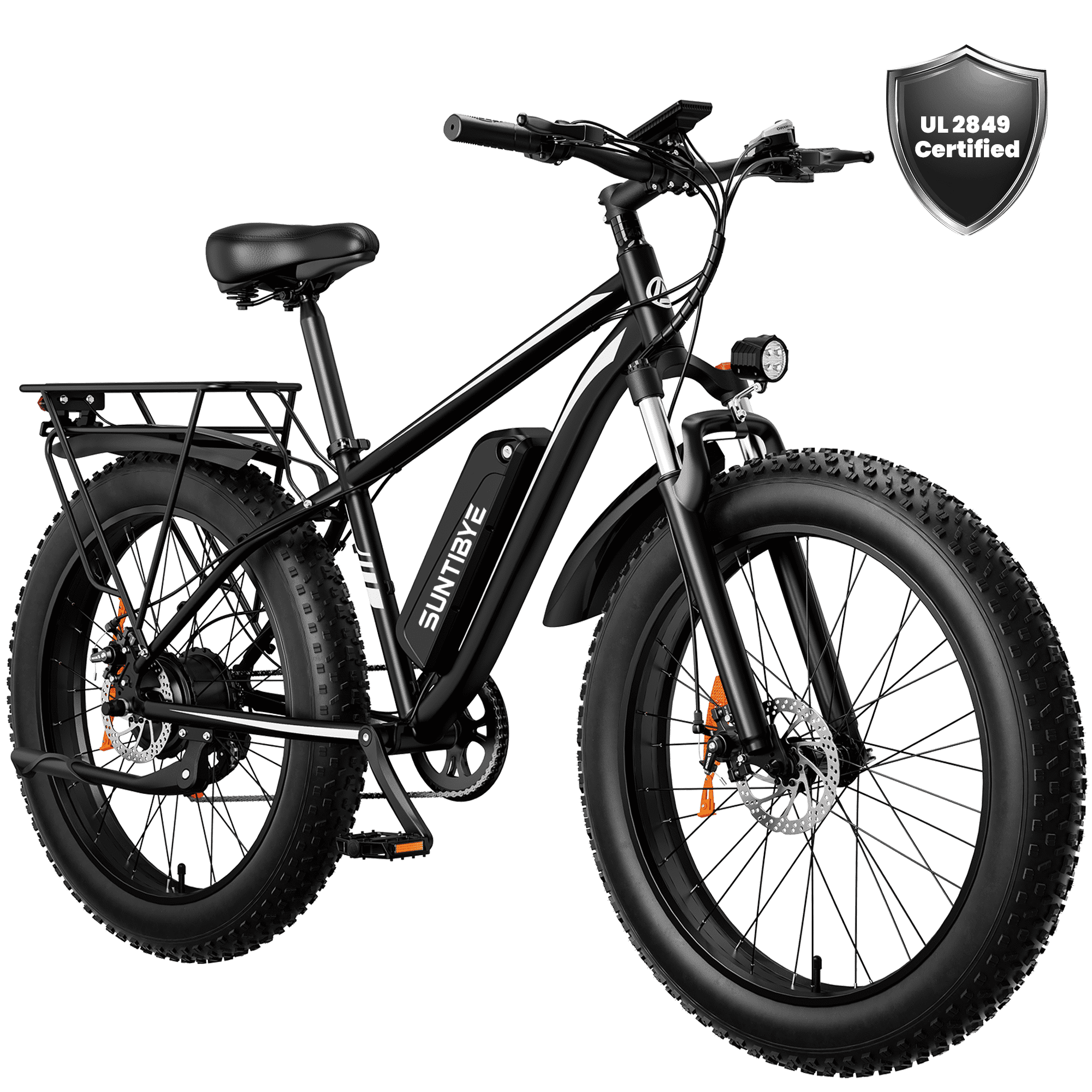 SUNTIBYE EB26 Electric Bike 26" Fat Tire Ebike for Adults, 65miles ...