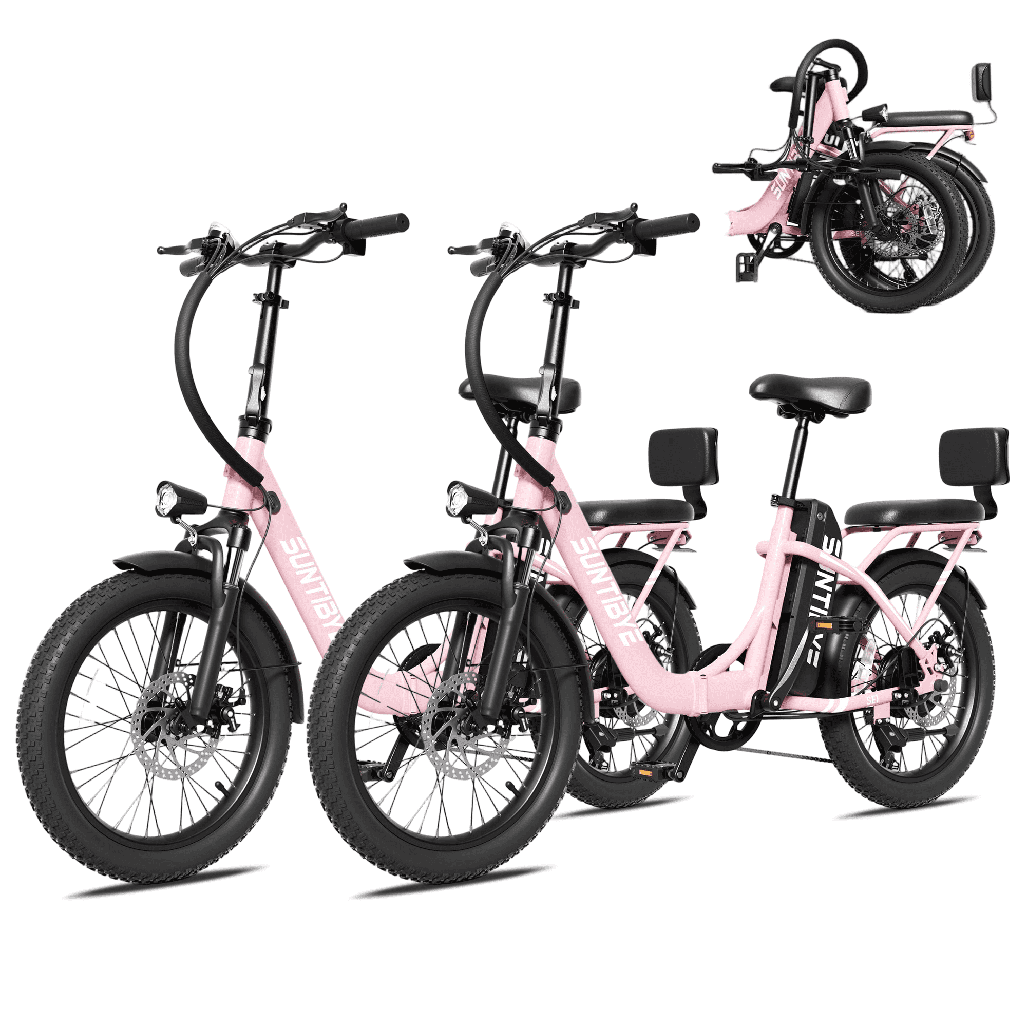 SUNTIBYE SE1 Folding Electric Bikes Set of 2, 48V 15Ah Peak 1500W ...