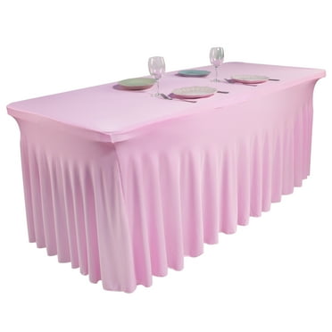 DecorRack 6 Pack Table Skirts Plastic, 29 in x 14 ft Each, Royal Blue ...