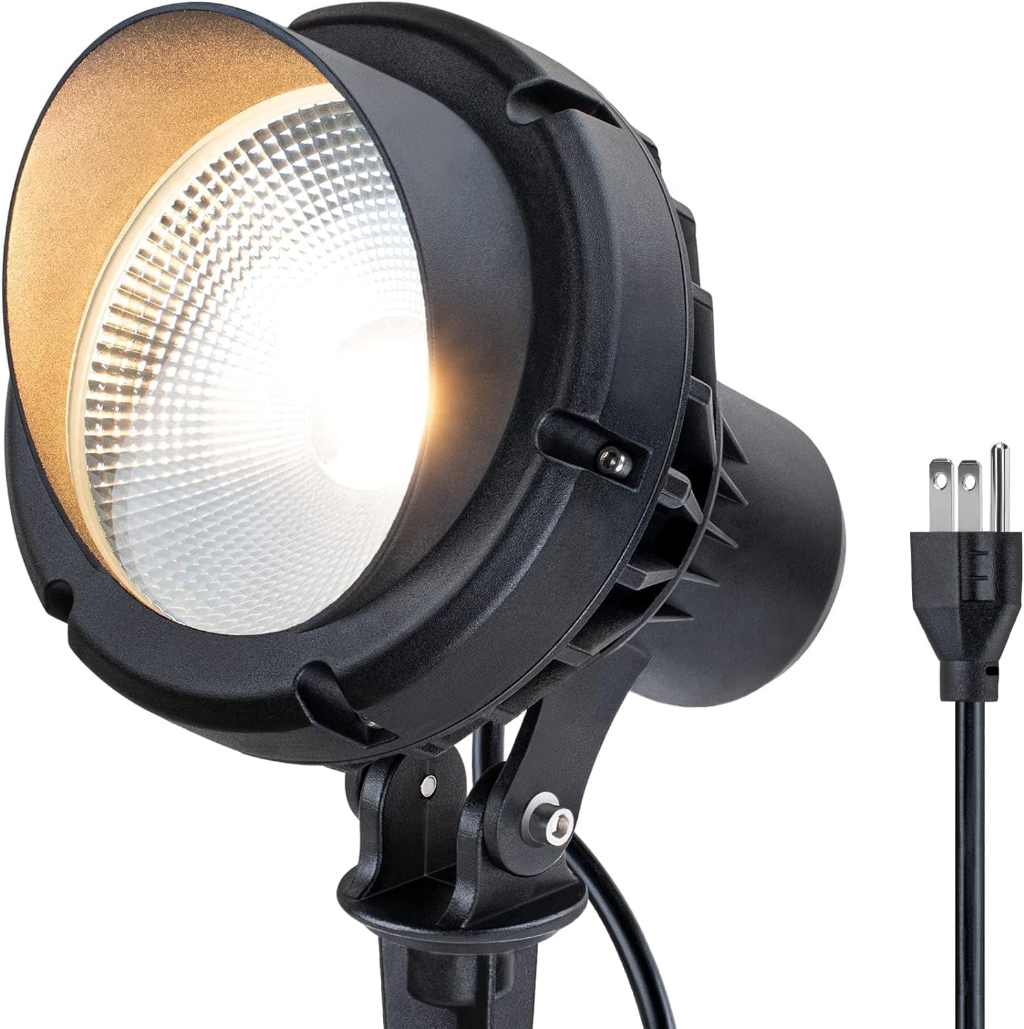 SUNVIE 40W Spot Lights Outdoor 120V LED Plug in Spotlight 4000LM Ultra ...