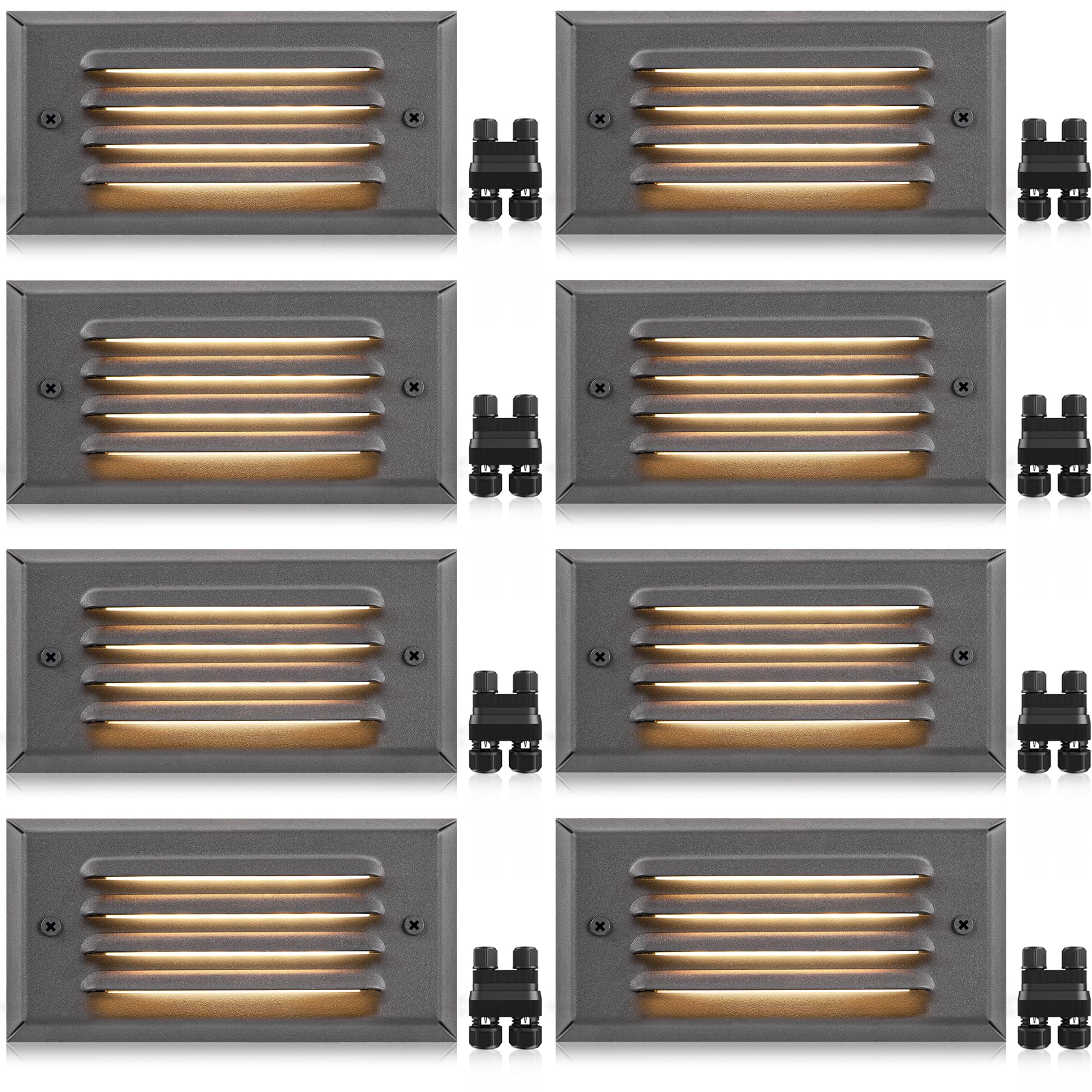 SUNVIE Low Voltage Step Lights - Outdoor Stair Lights 5W LED with ...