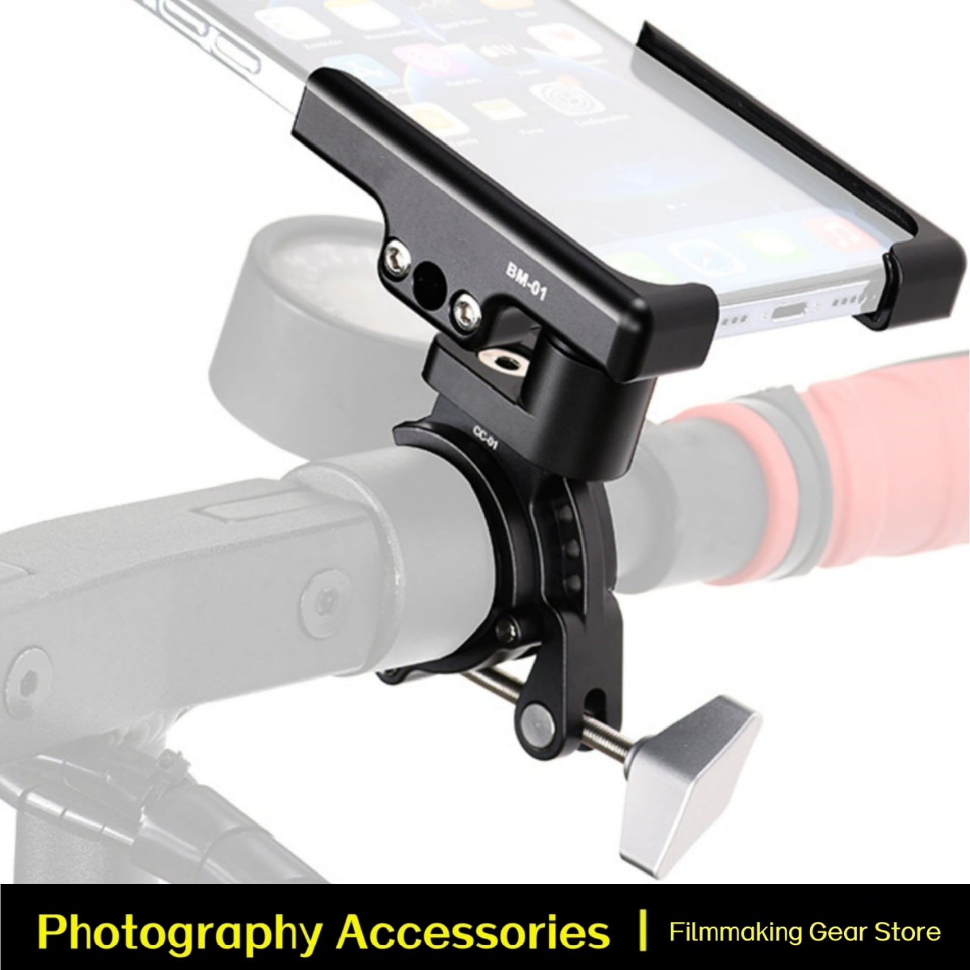 SUNWAYFOTO Cell Phone Mount for Bike Motorcycle Handlebar Aluminum Smartphone Super Clamp ...