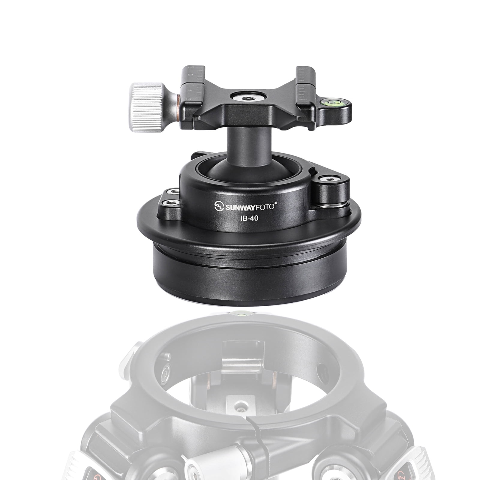 SUNWAYFOTO IB-40S Heavy Duty Tipod Head to 75mm Bowl Adapter with Arca ...