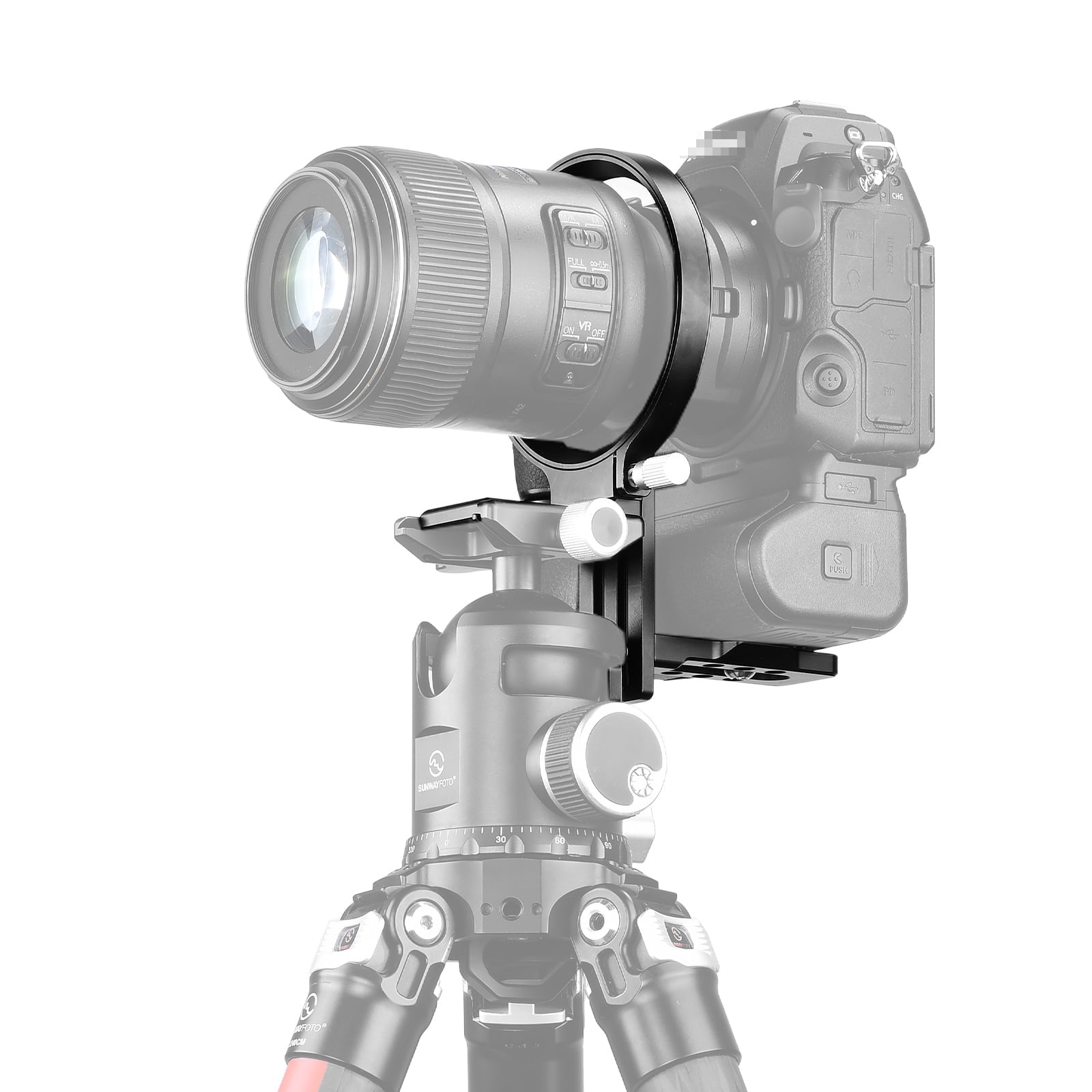 SUNWAYFOTO LS-85 85mm Rotating Collar DSLR Camera with Battery Grip ...