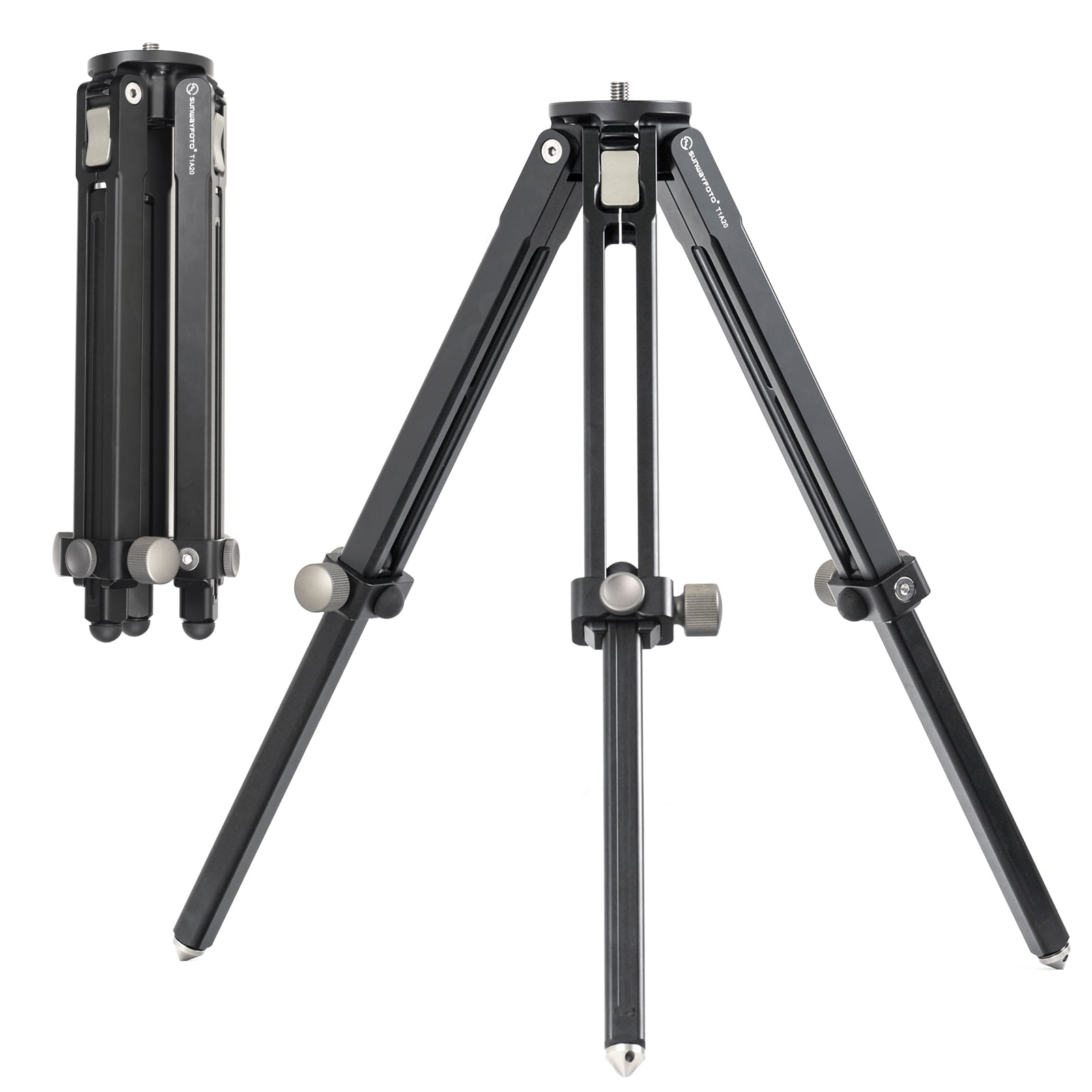 SUNWAYFOTO T1A20 Tripod Aluminum Camera Tabletop Tripod DSLR 3/8 Screw ...