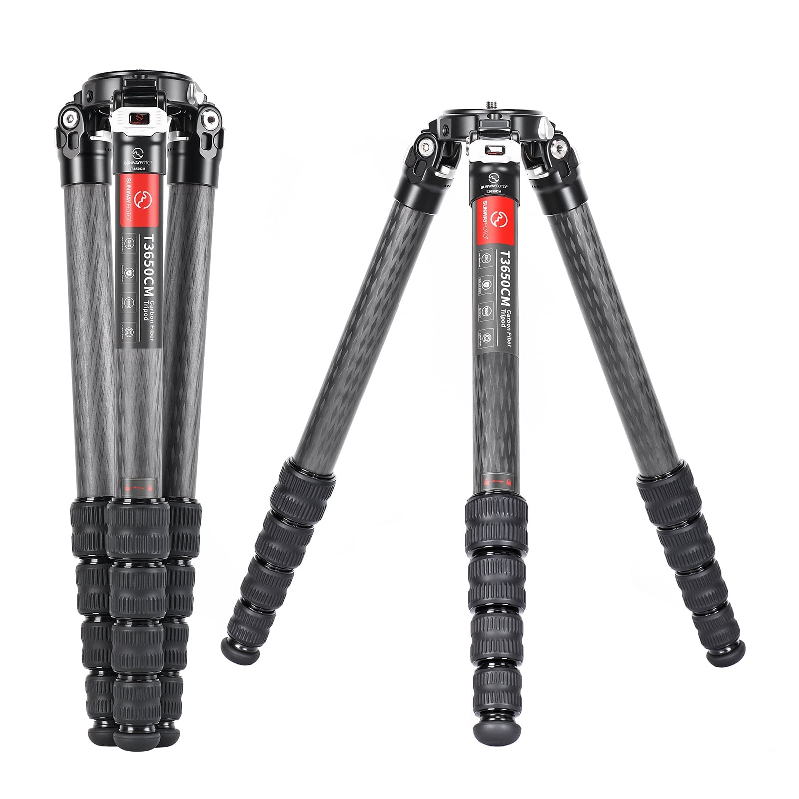 SUNWAYFOTO T3650CM Fiber Tripod for Video Camera Photography Weight ...