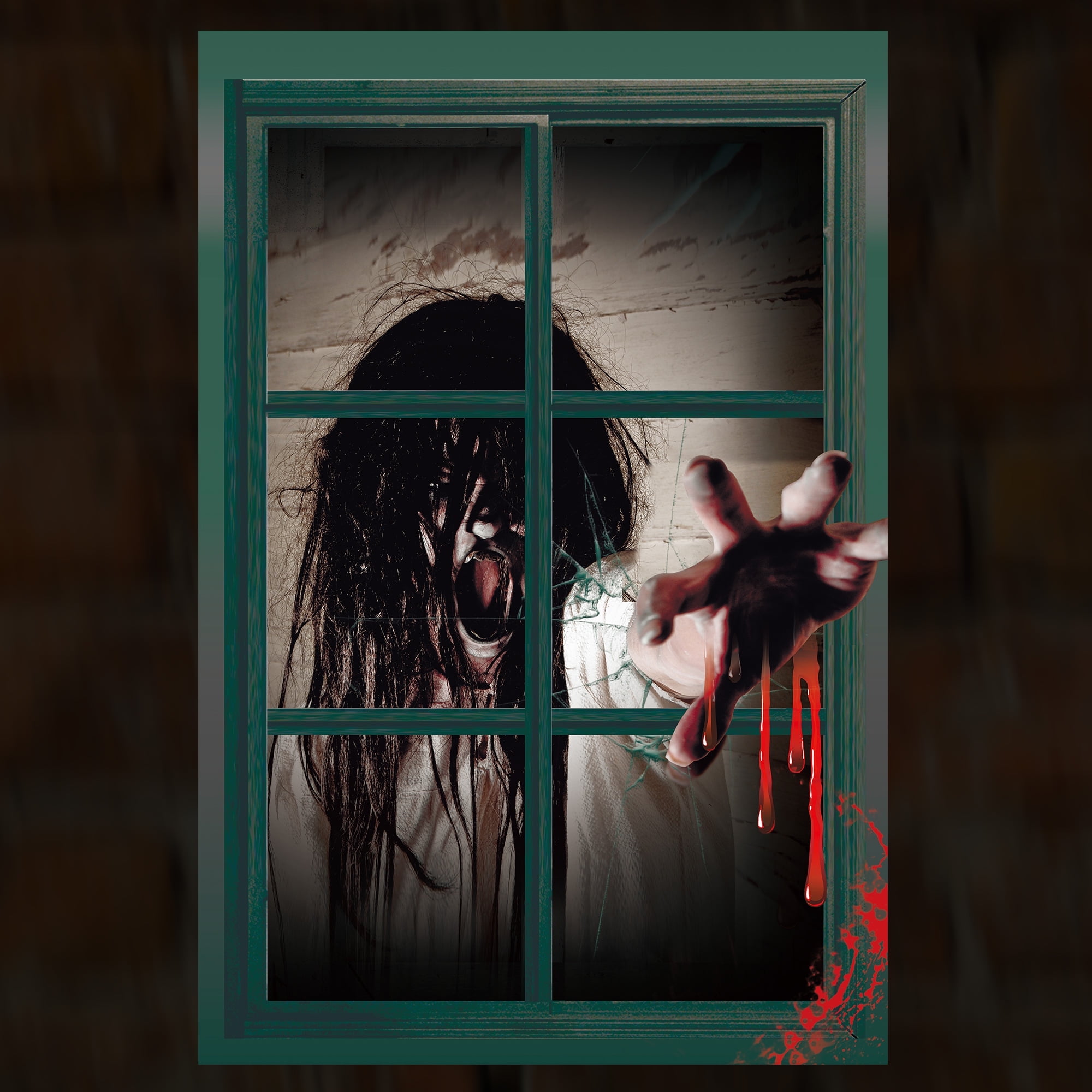 SUNWISHA Halloween Decorations Outdoor Scary Window Decor 42 x 31 Inch ...