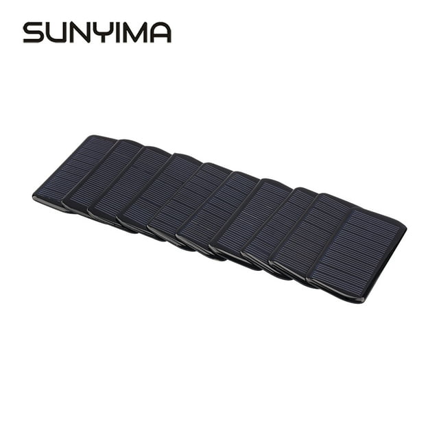 SUNYIMA 10Pcs (5V 60MA 2.95"x1.42") Mini Solar Panels for Solar Power ...