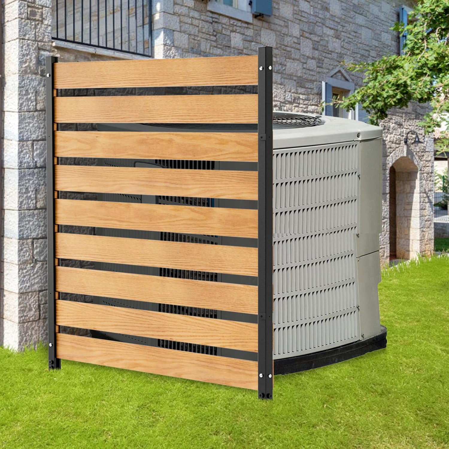 SUNYRISY Air Conditioner Fence 1 Panel, 38" W x 60" H Privacy Screens ...