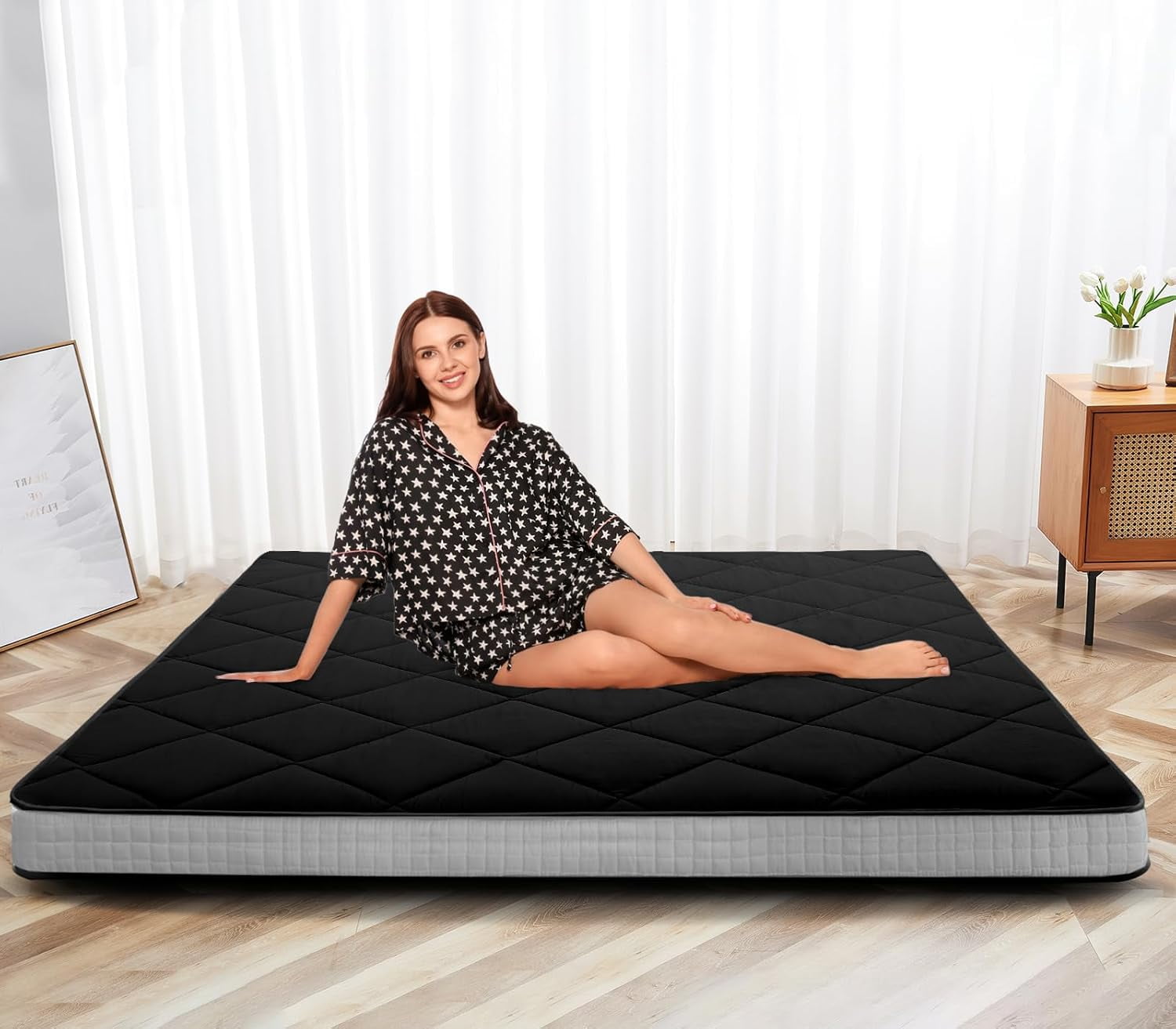 SUNYRISY Japanese Floor Futon Mattress Foldable & Portable Tatami Mat ...