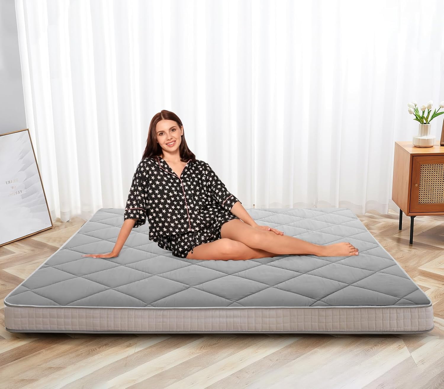 SUNYRISY Japanese Floor Futon Mattress Foldable & Portable Tatami Mat ...