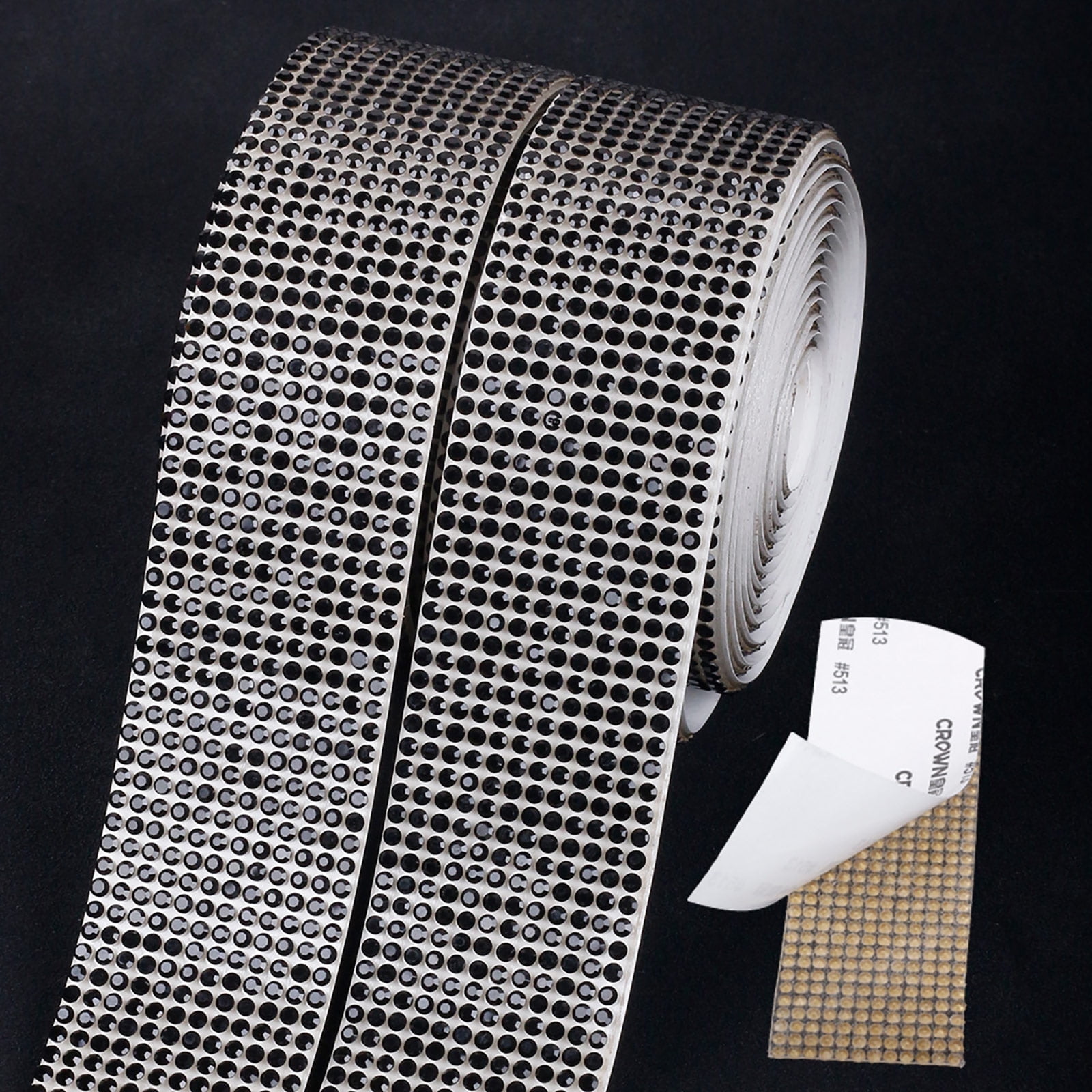 SUNYUN Well 2 Rolls 4 Yards Sparkle Shiny Crystal Diamond Self-Adhesive ...