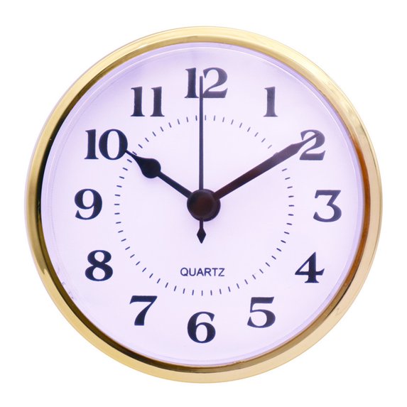 SIEYIO Golden for Rim 90mm Classic Quartz Clock Insert Embedded Mini ...