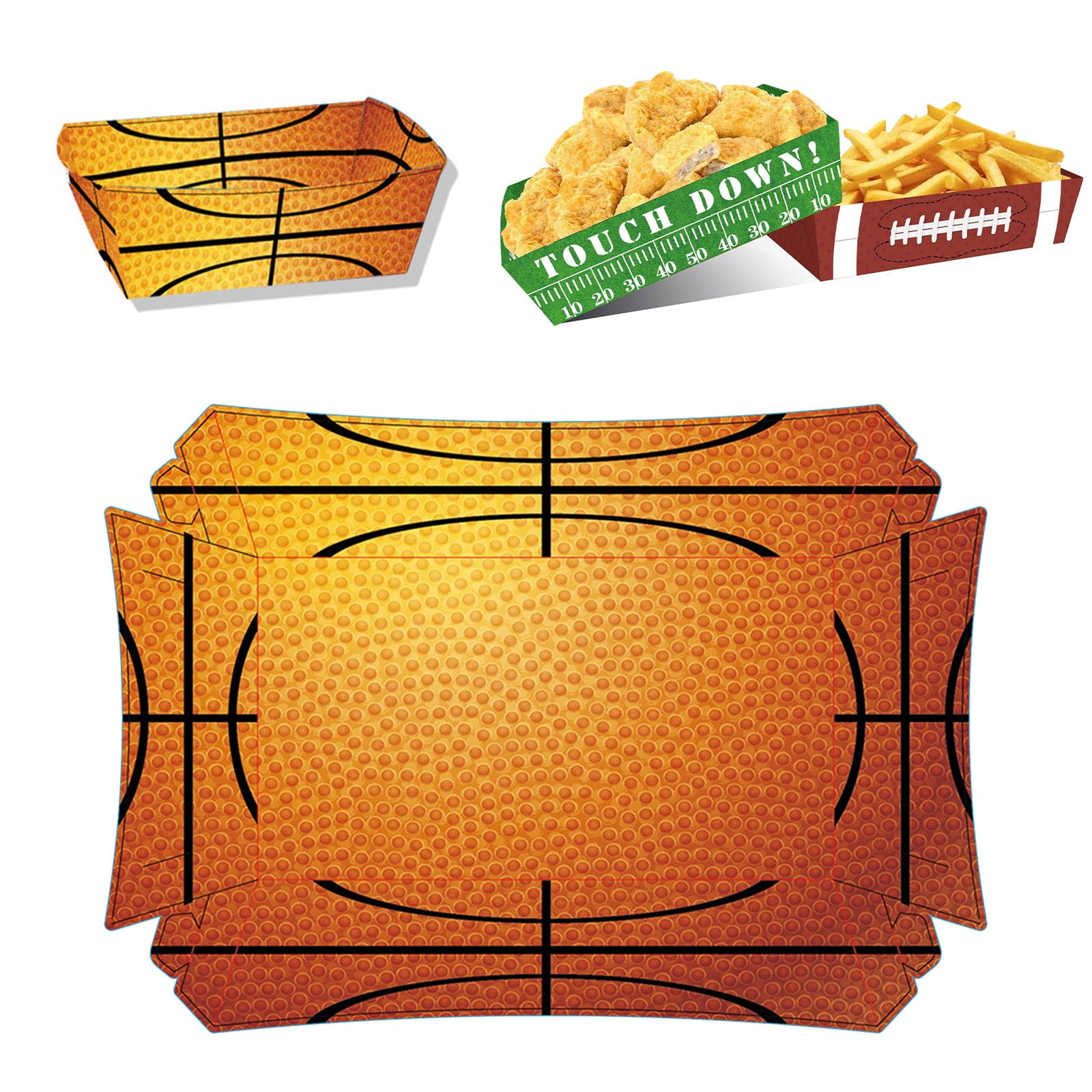 SUOKL Bento Box Rugby Chicken Burger Packing Box French Fries Chicken ...